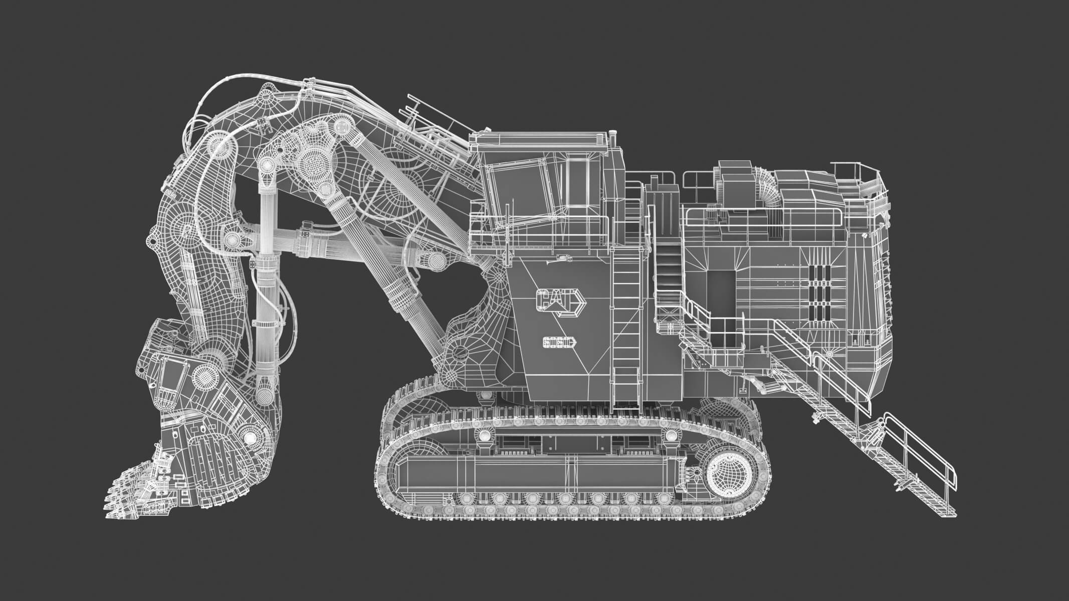 Cat 6060 Hydraulic Mining Shovels - 3D Model by frezzy