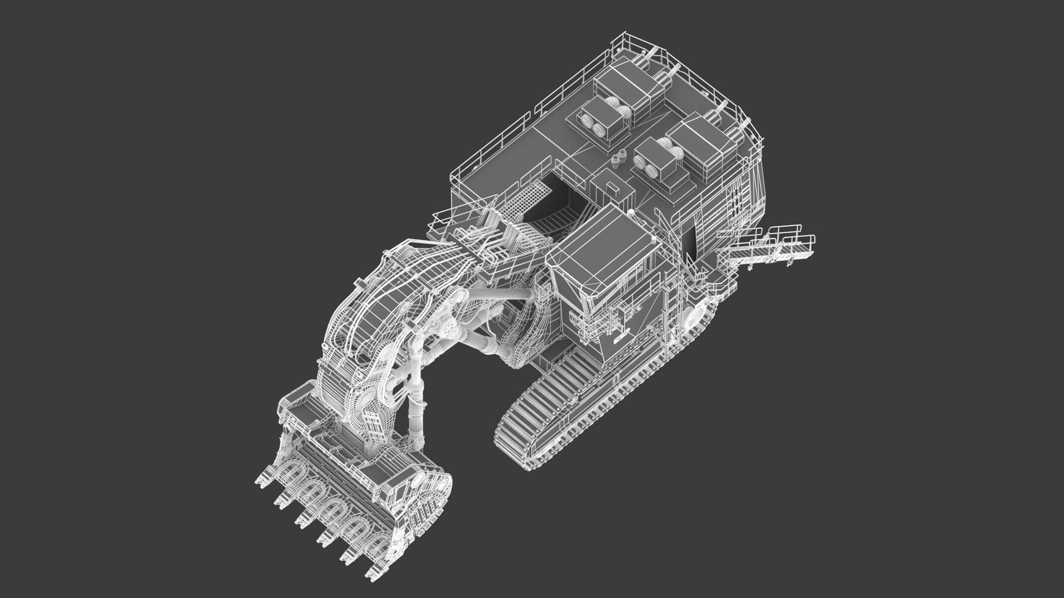 Cat 6060 Hydraulic Mining Shovels - 3D Model by frezzy