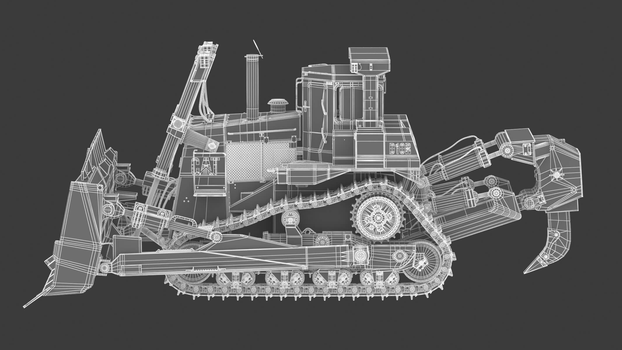 Cat Caterpillar D10 Dozer - 3D Model by frezzy