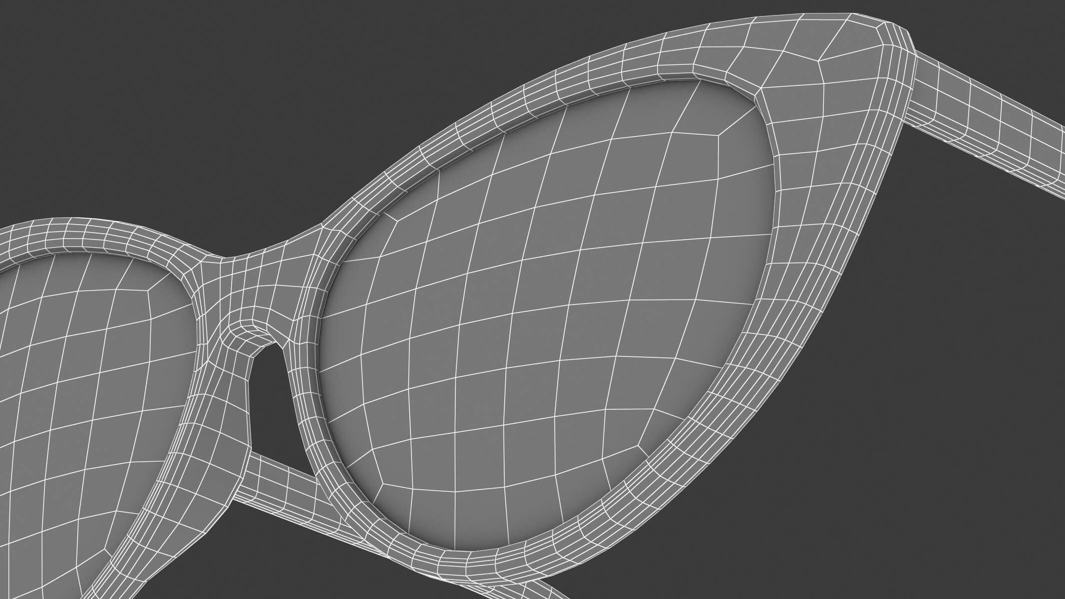Cat Eye Glasses - 3D Model by frezzy
