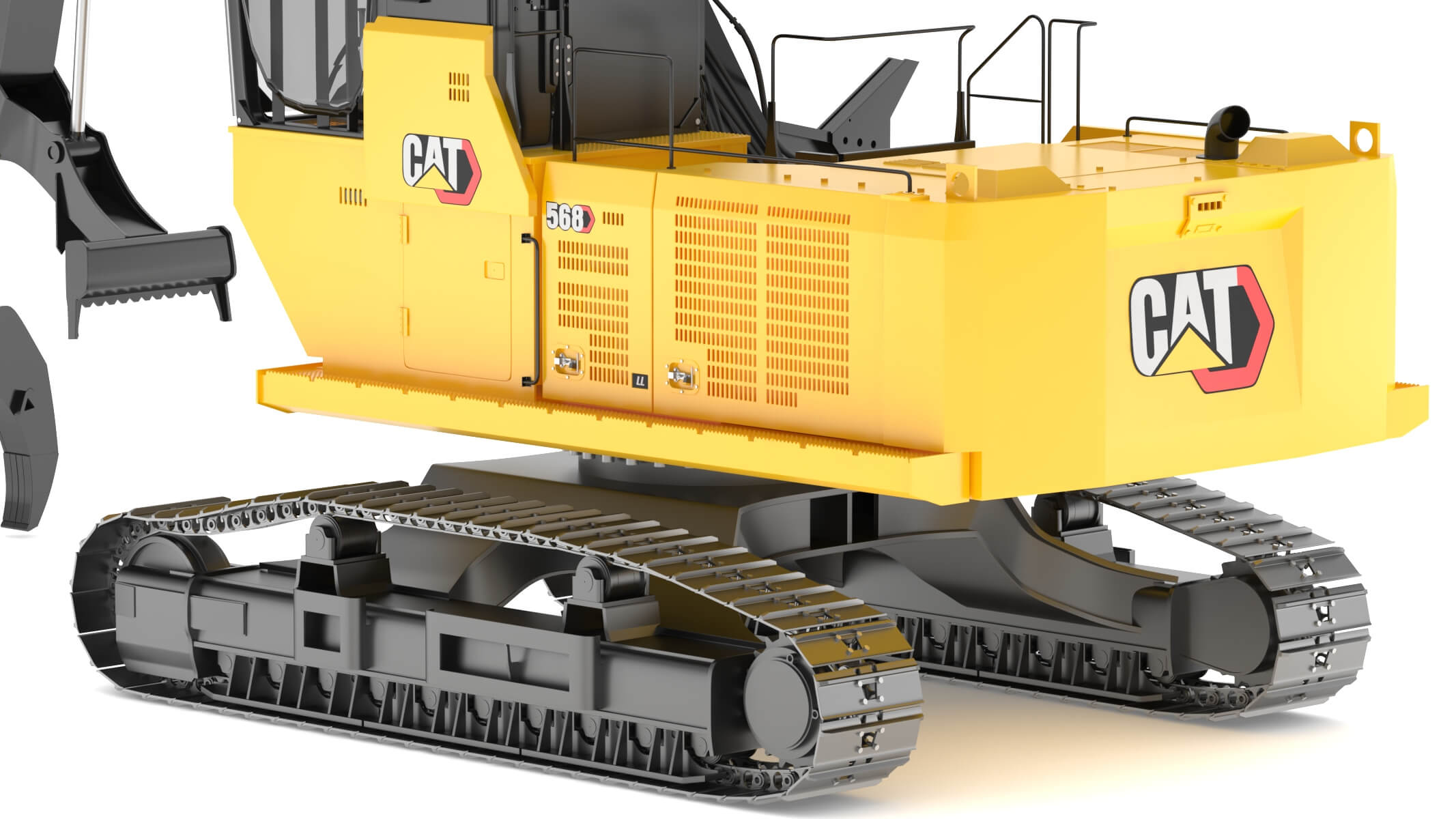 Cat FM568 General Forest and Log Loader Machine - 3D Model by frezzy