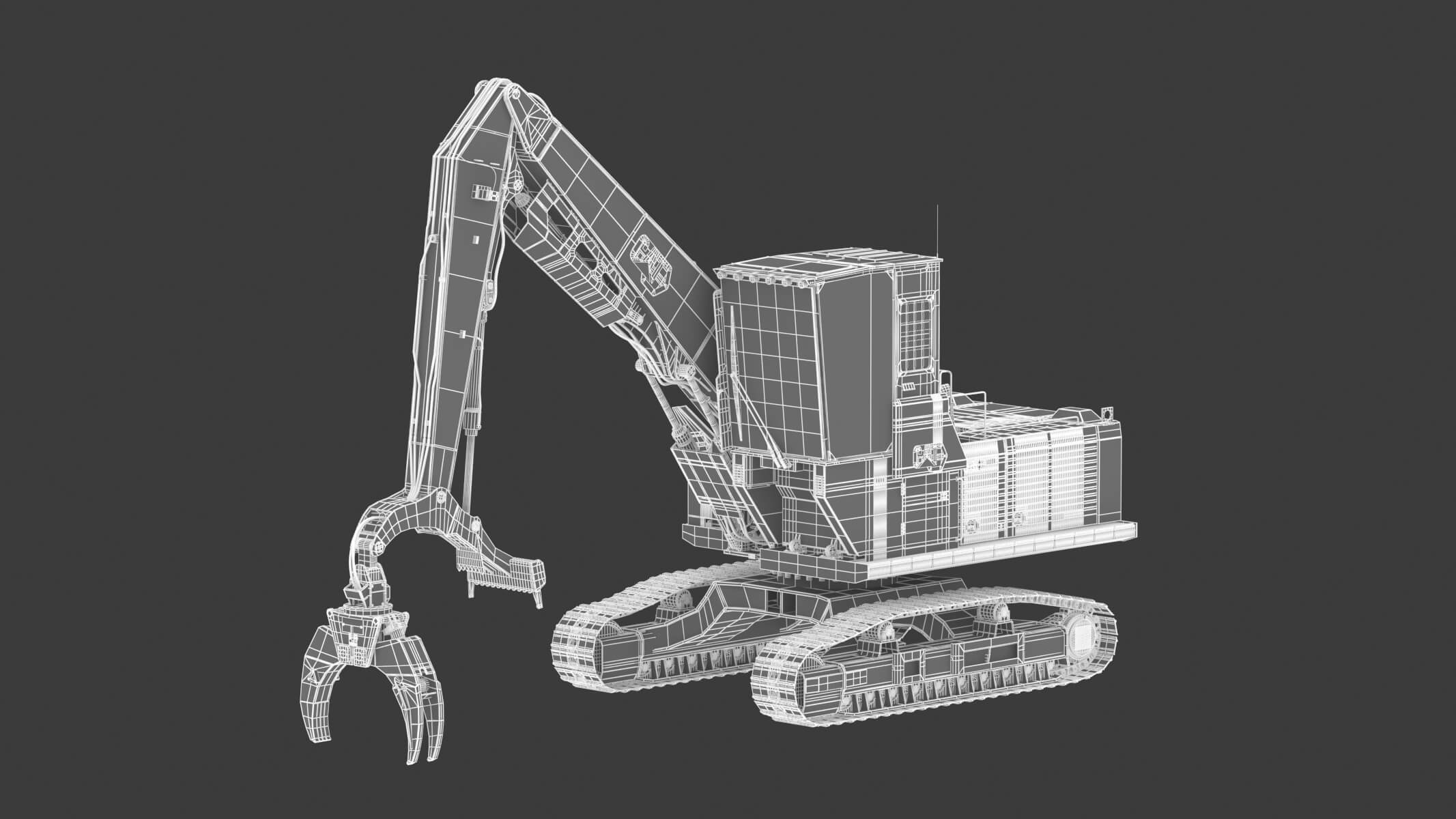 Cat FM568 General Forest and Log Loader Machine - 3D Model by frezzy