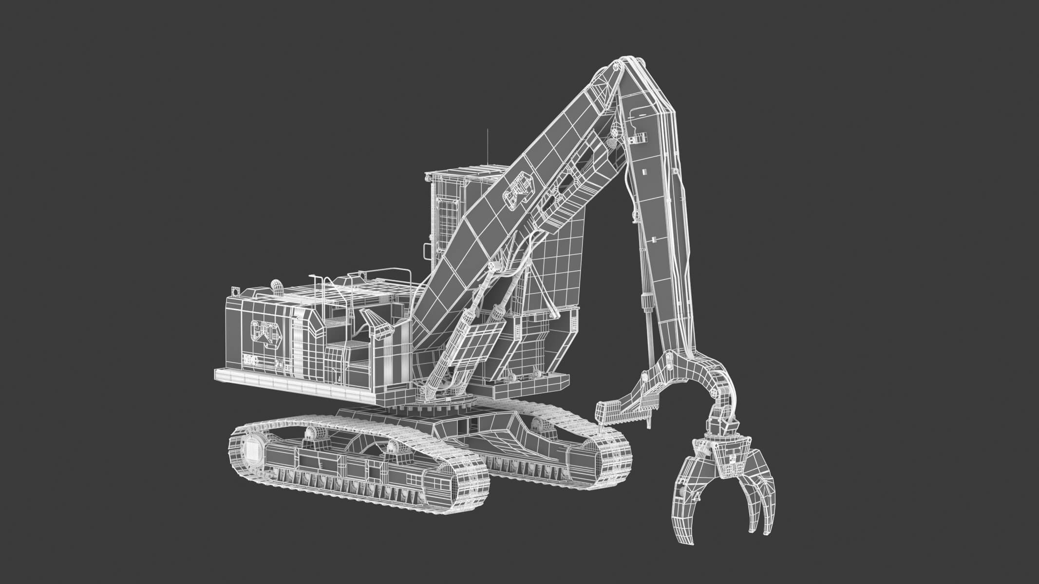 Cat FM568 General Forest and Log Loader Machine - 3D Model by frezzy