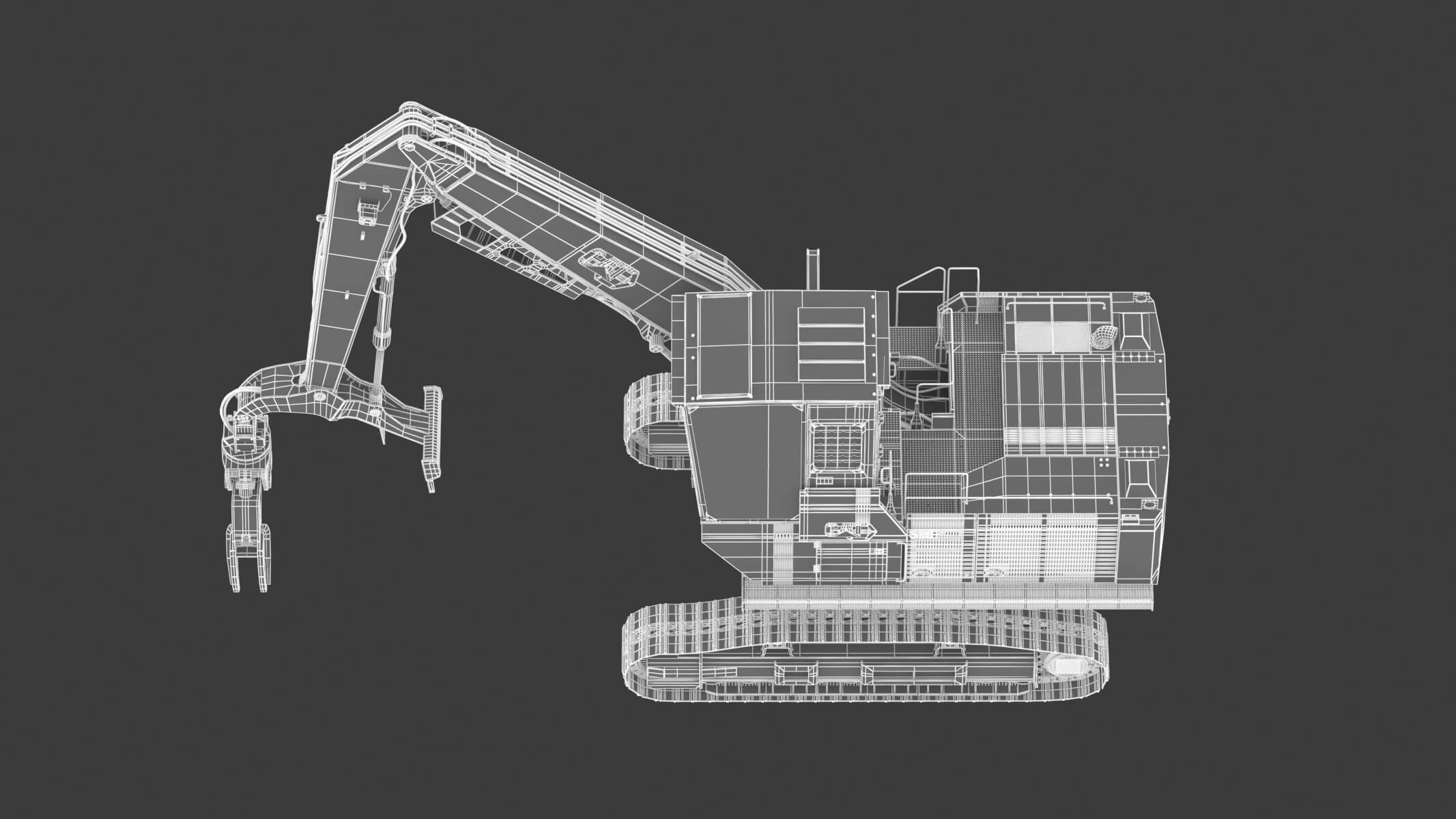 Cat FM568 General Forest and Log Loader Machine - 3D Model by frezzy