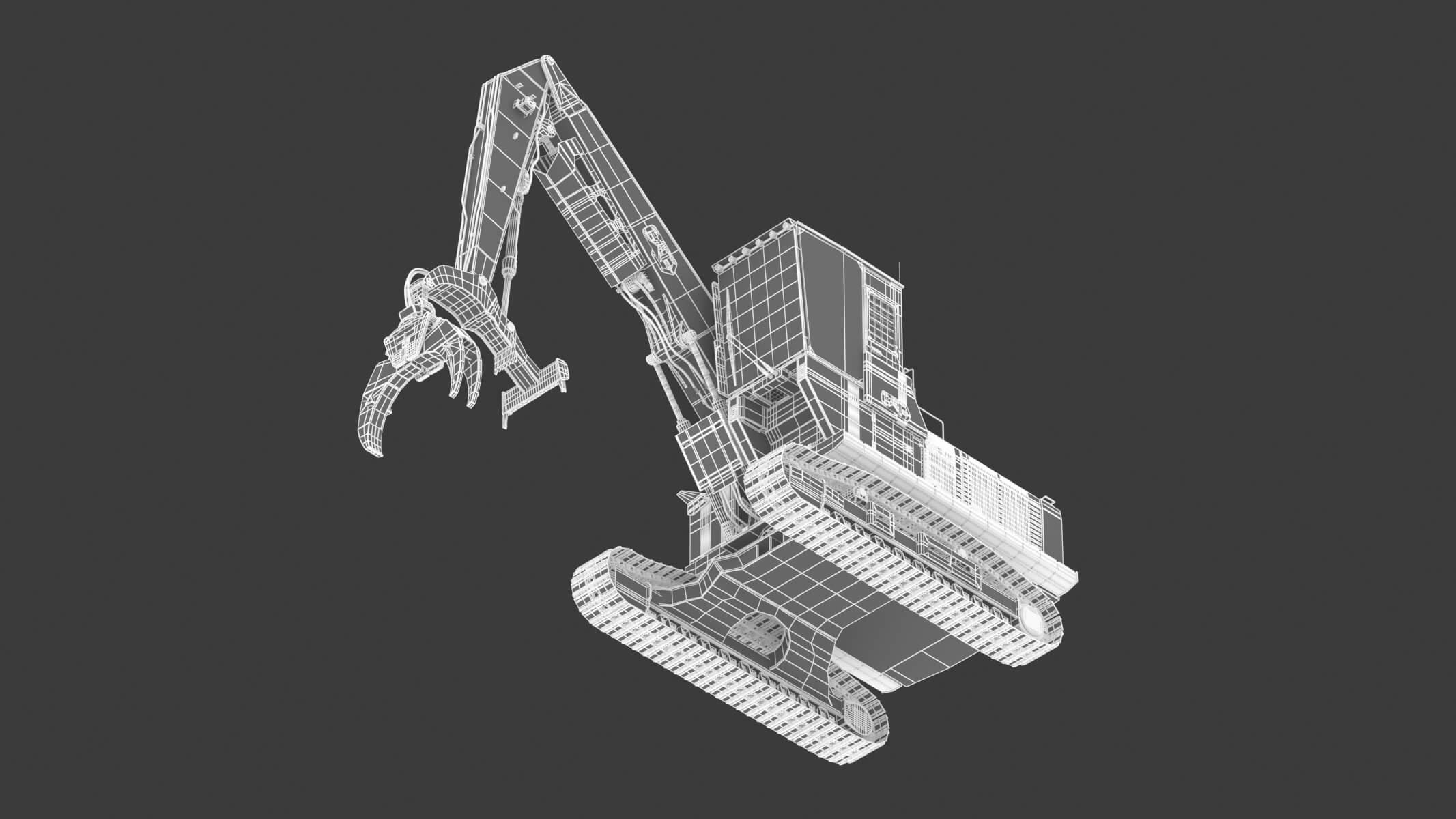 Cat FM568 General Forest and Log Loader Machine - 3D Model by frezzy