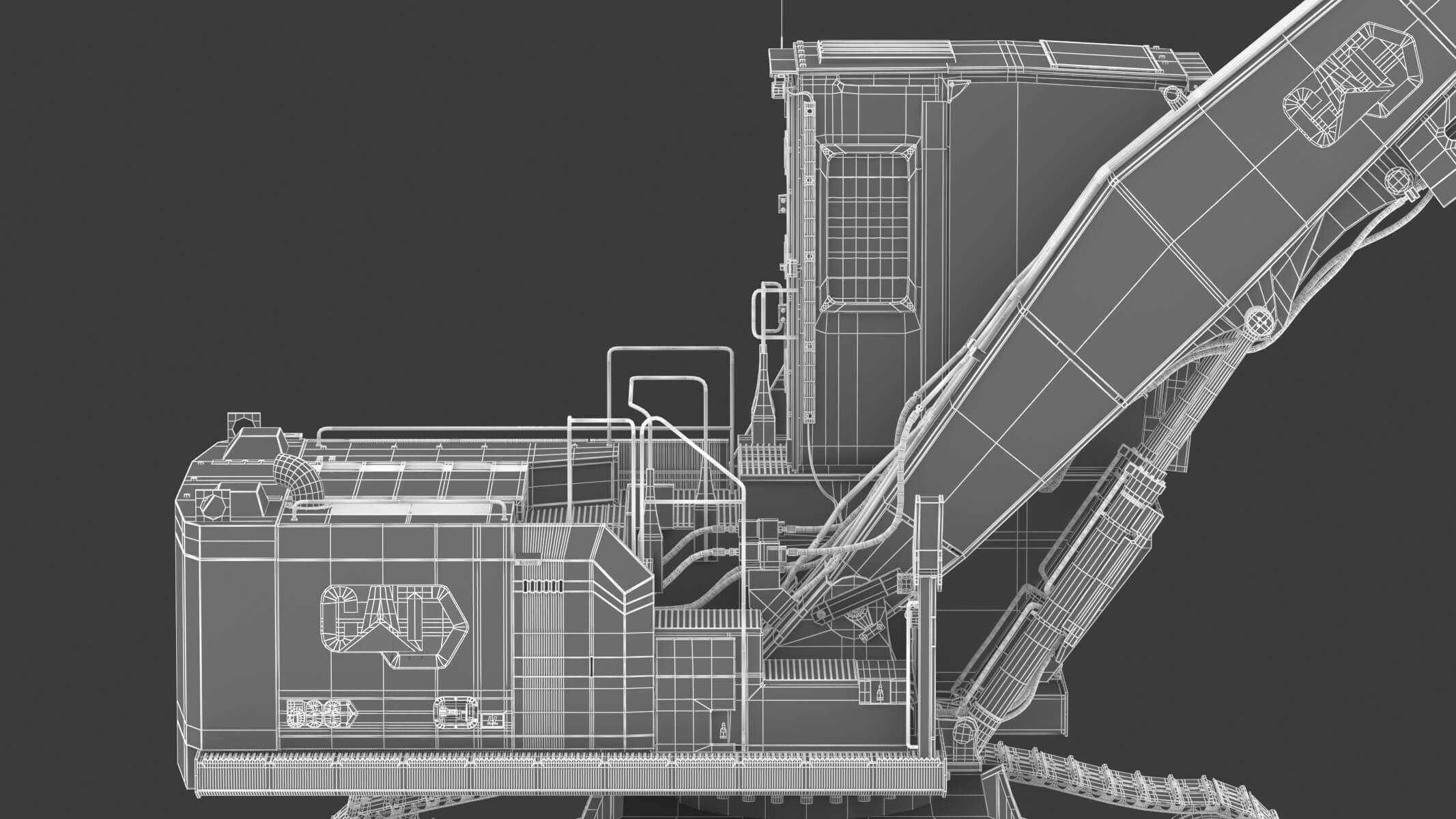 Cat FM568 General Forest and Log Loader Machine - 3D Model by frezzy