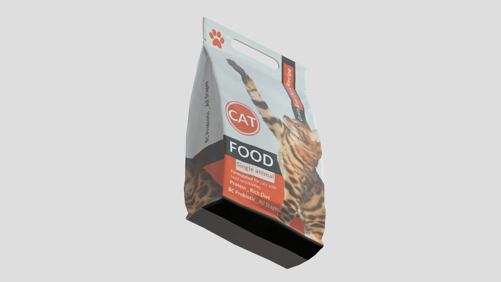 Cat Food Pack Low Poly - 3D Model by frezzy