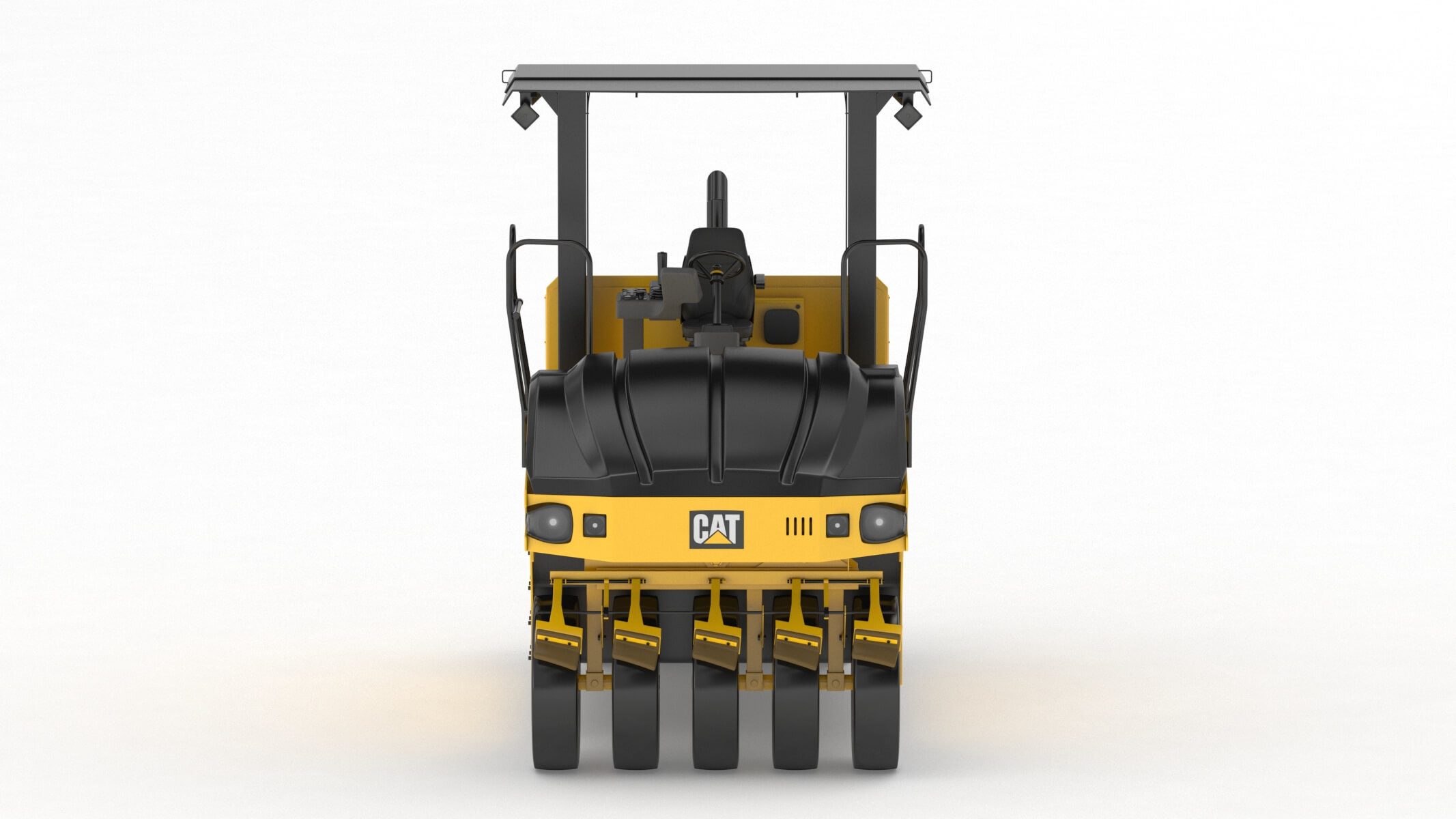 Cat Pneumatic Rollers CW16 11-Wheel 3D Model by frezzy