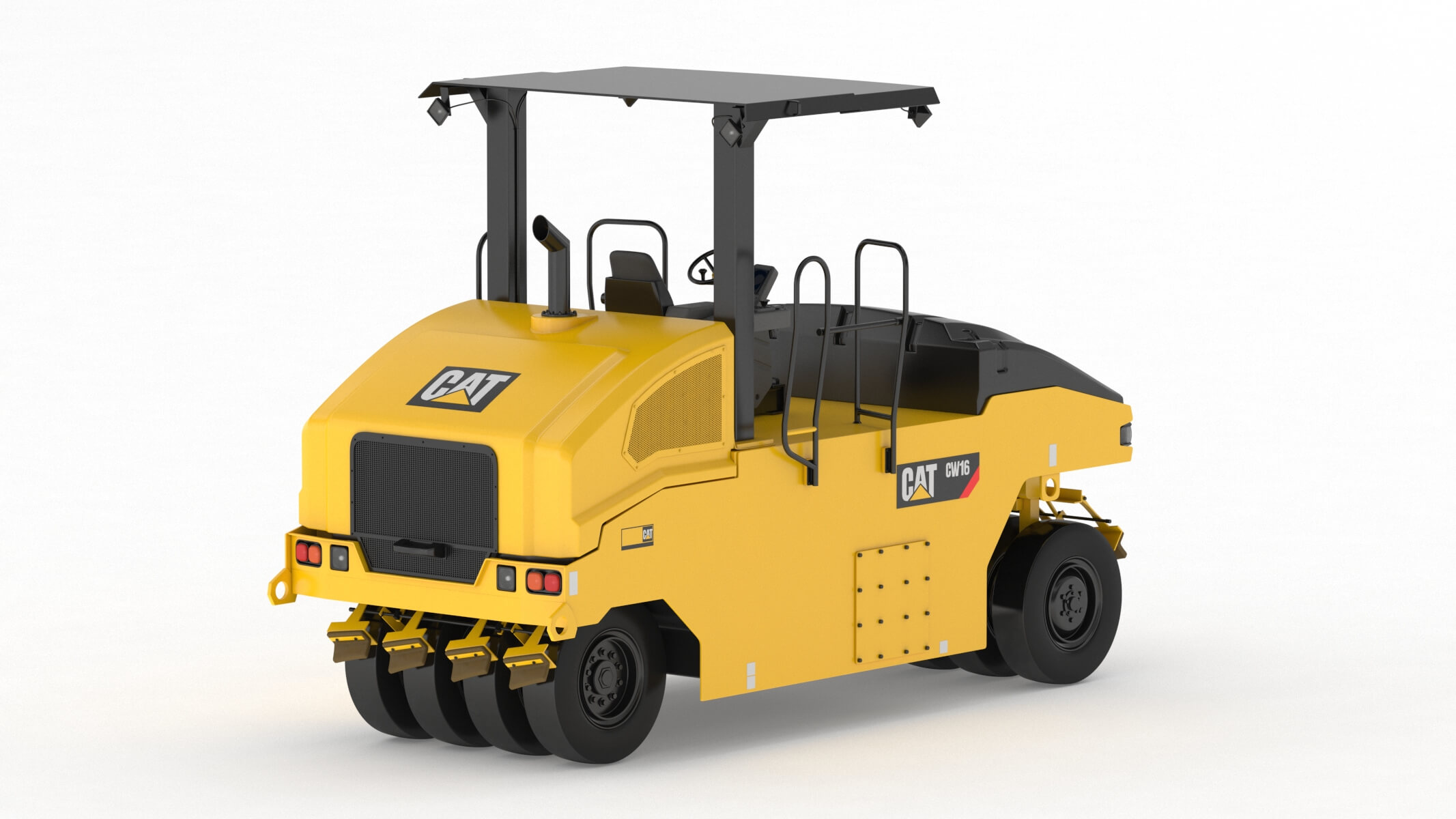 Cat Pneumatic Rollers CW16 11-Wheel 3D Model by frezzy