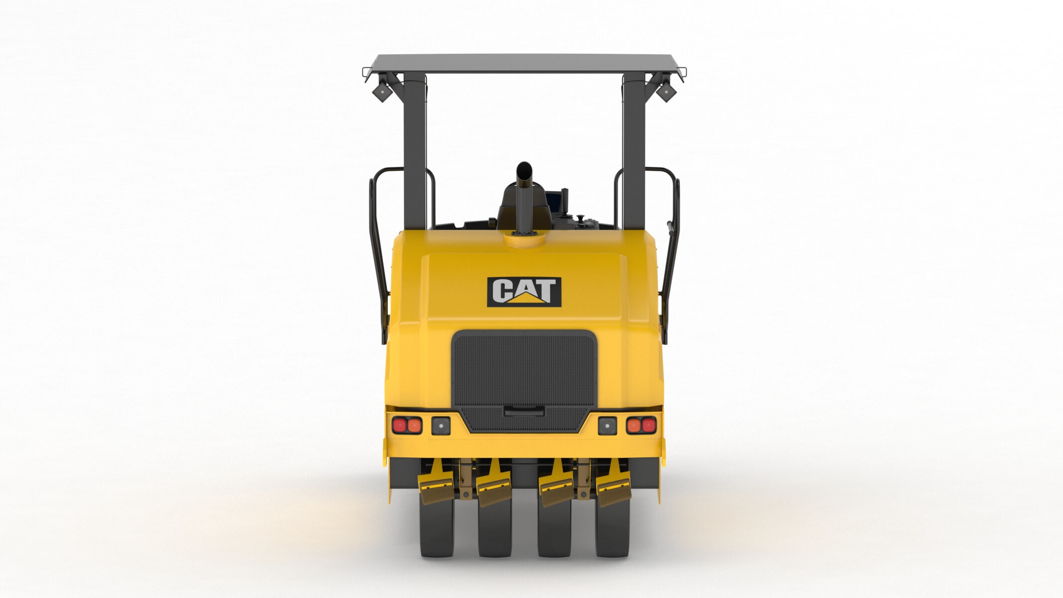 Cat Pneumatic Rollers CW16 11-Wheel 3D Model by frezzy