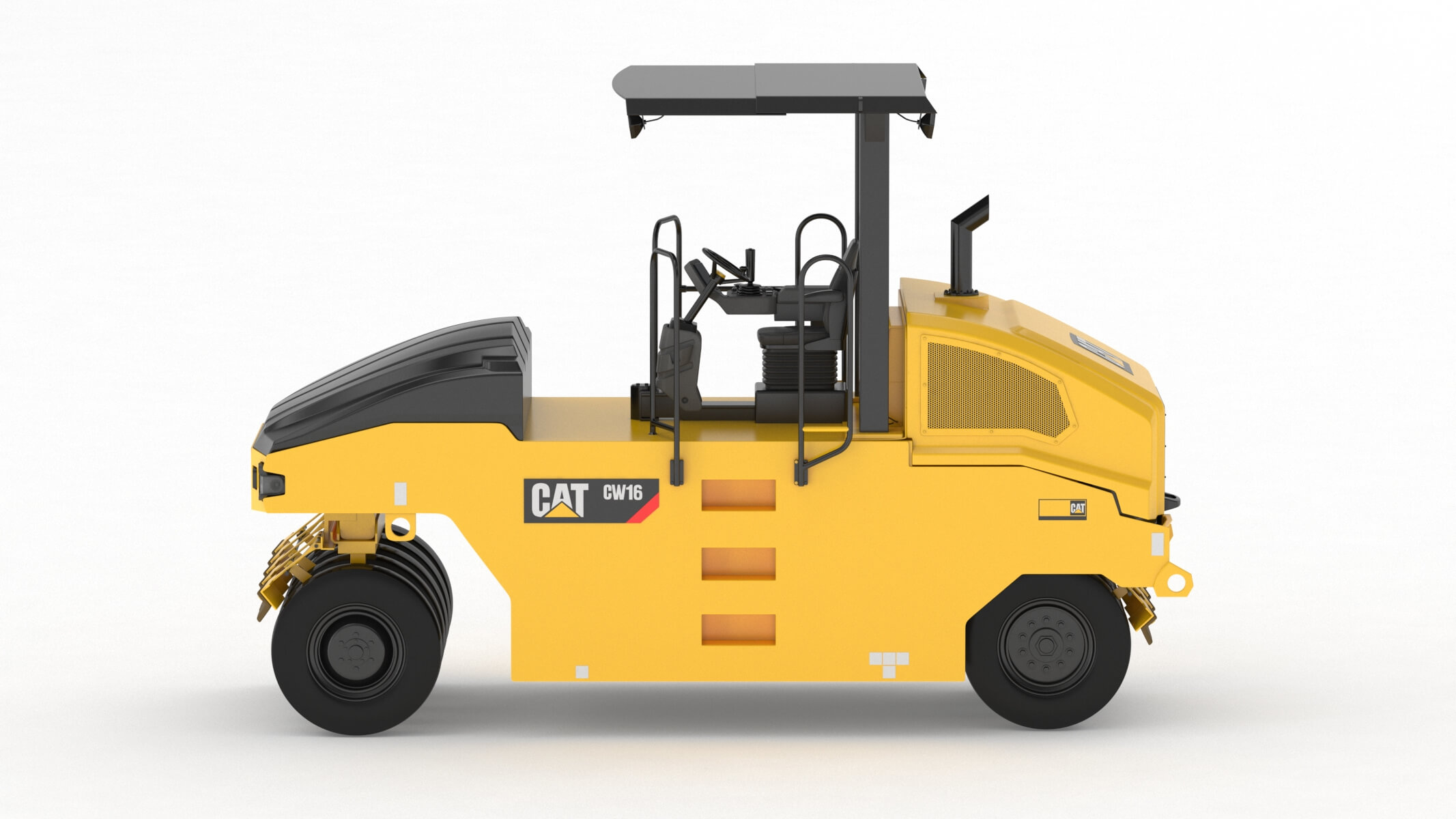 Cat Pneumatic Rollers CW16 11-Wheel 3D Model by frezzy