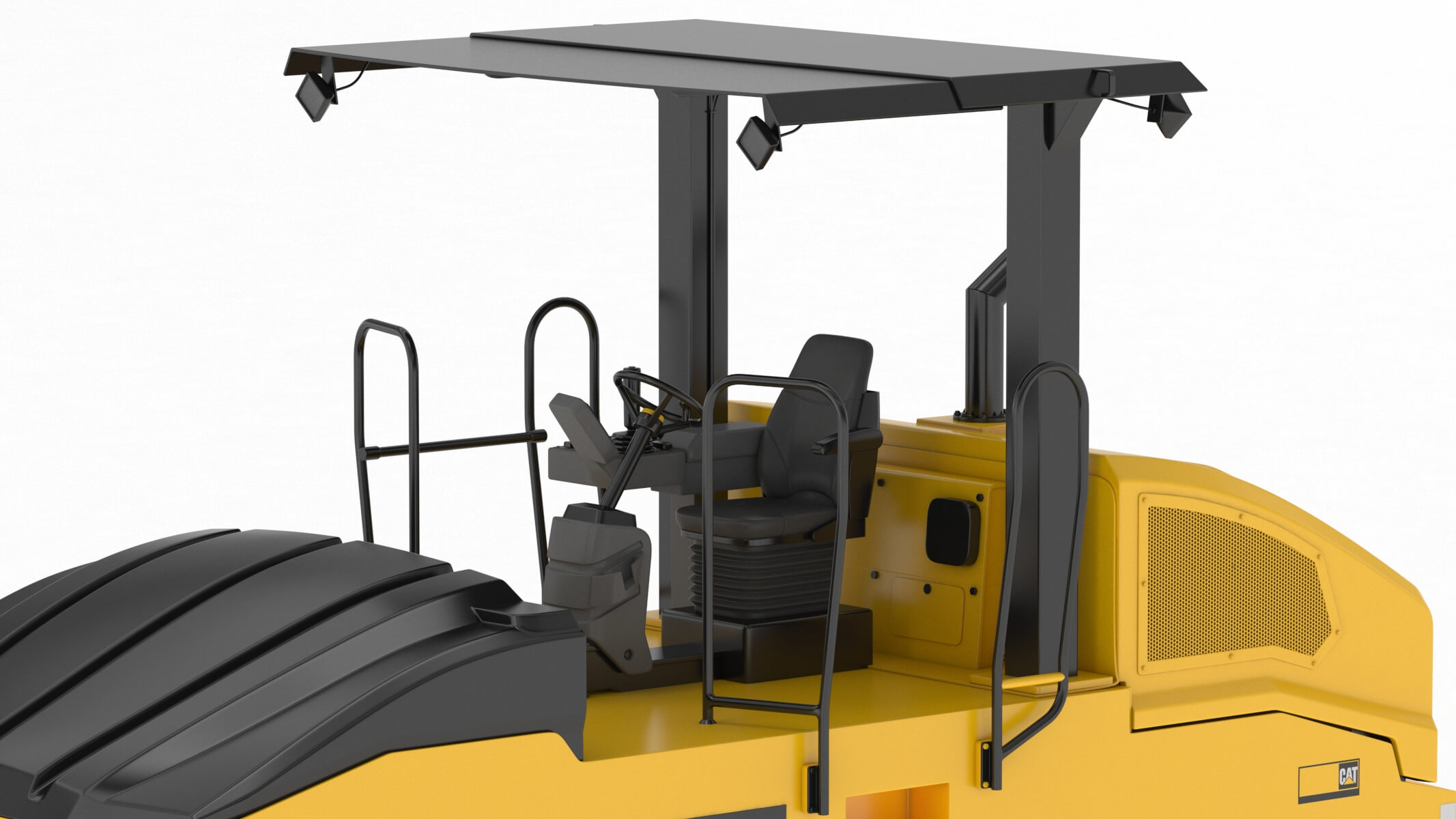 Cat Pneumatic Rollers CW16 11-Wheel 3D Model by frezzy