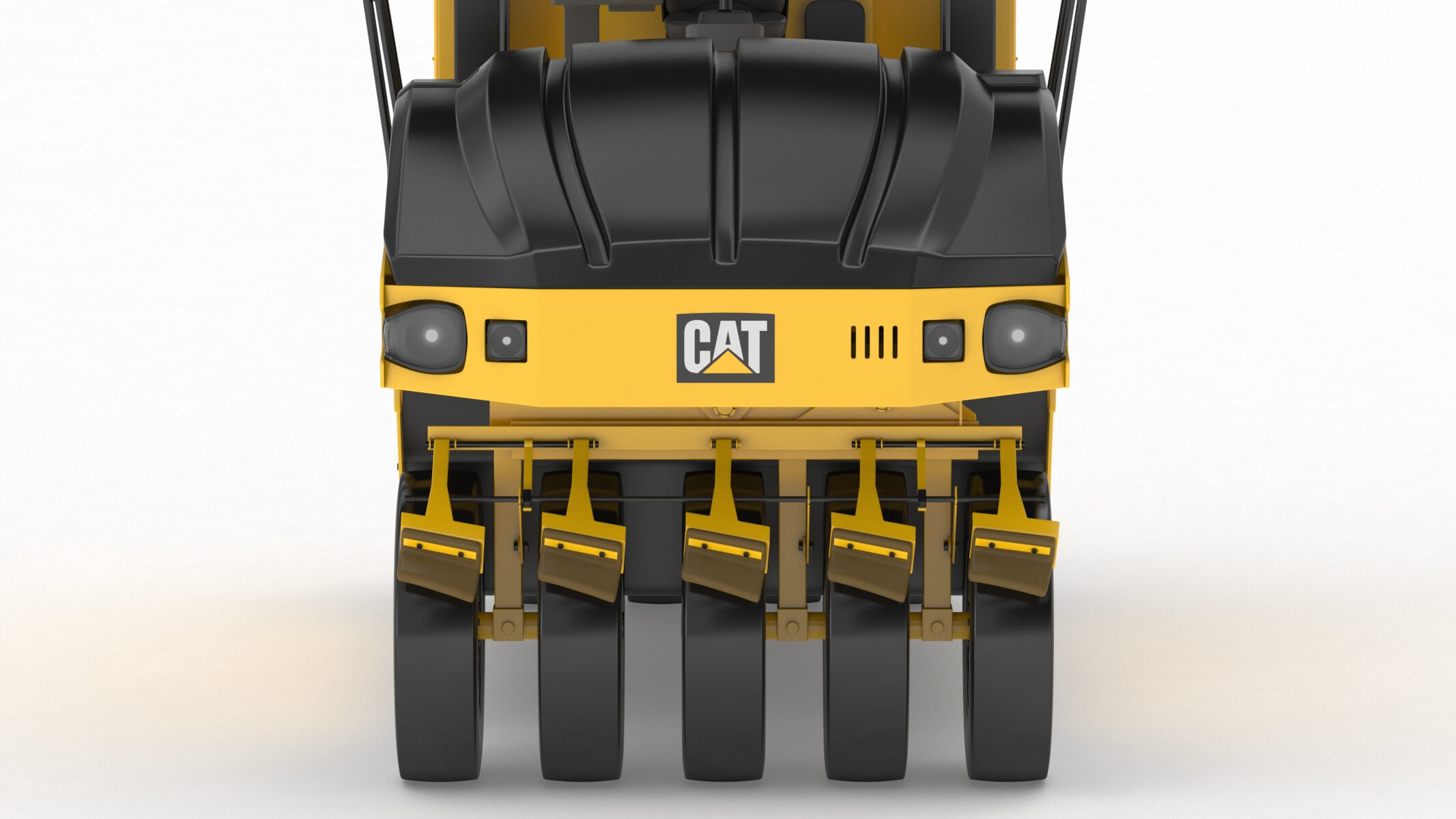 Cat Pneumatic Rollers CW16 11-Wheel 3D Model by frezzy