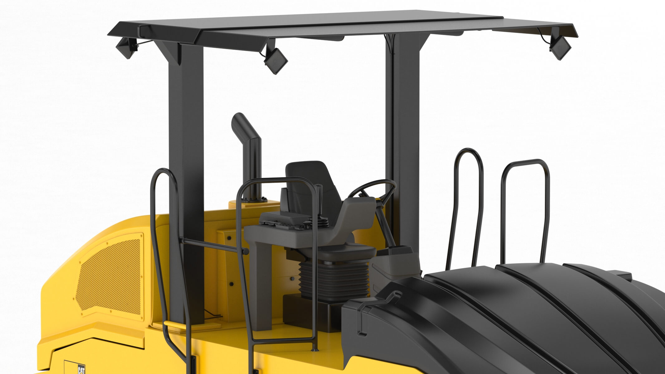 Cat Pneumatic Rollers CW16 11-Wheel 3D Model by frezzy