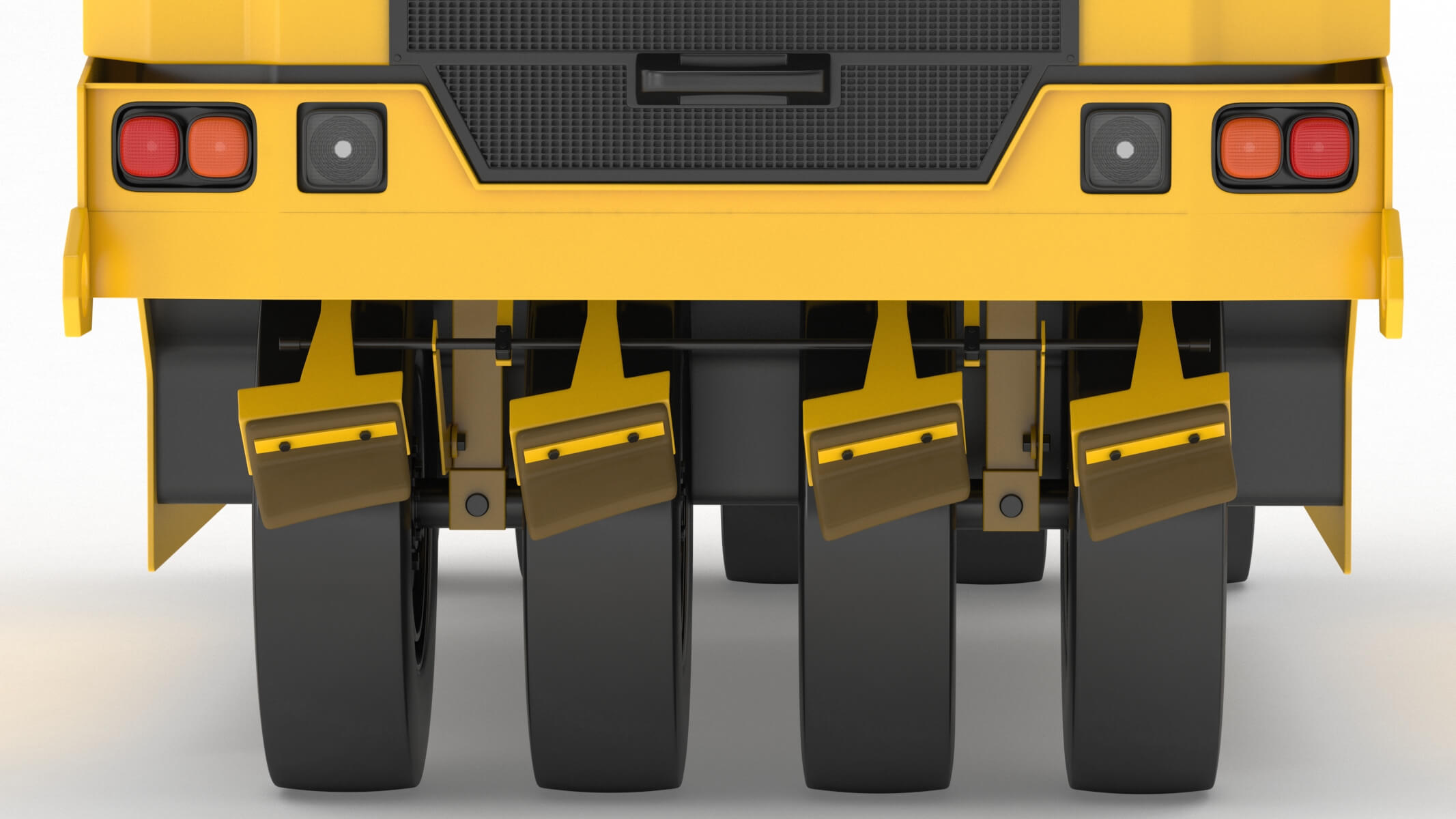 Cat Pneumatic Rollers CW16 11-Wheel 3D Model by frezzy