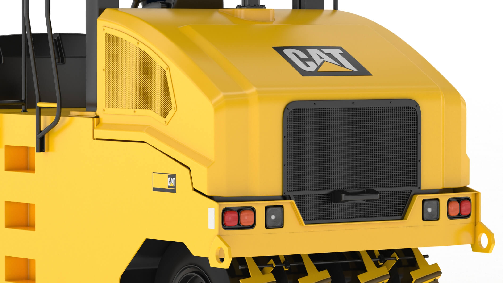 Cat Pneumatic Rollers CW16 11-Wheel 3D Model by frezzy