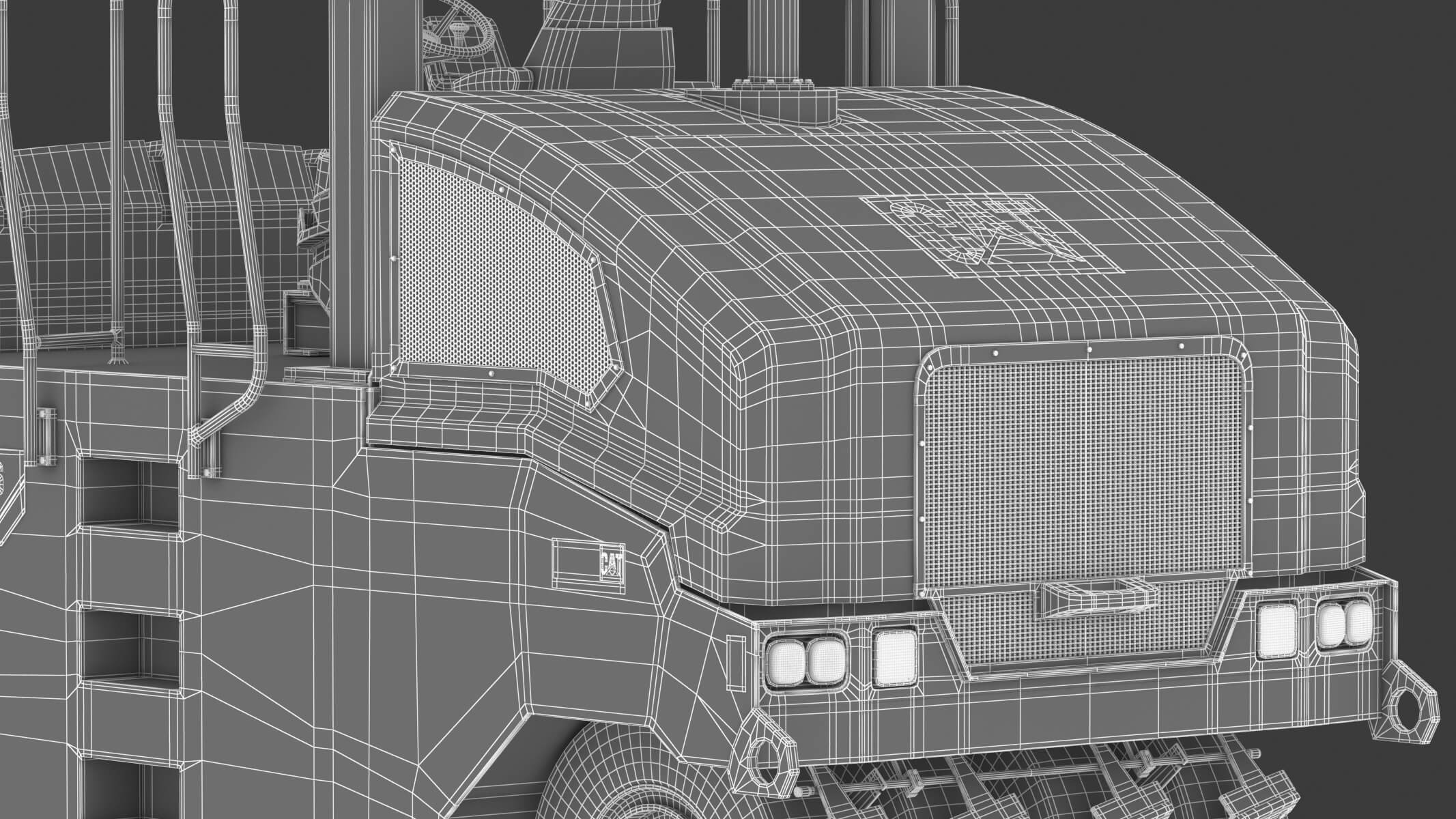 Cat Pneumatic Rollers CW16 11-Wheel 3D Model by frezzy