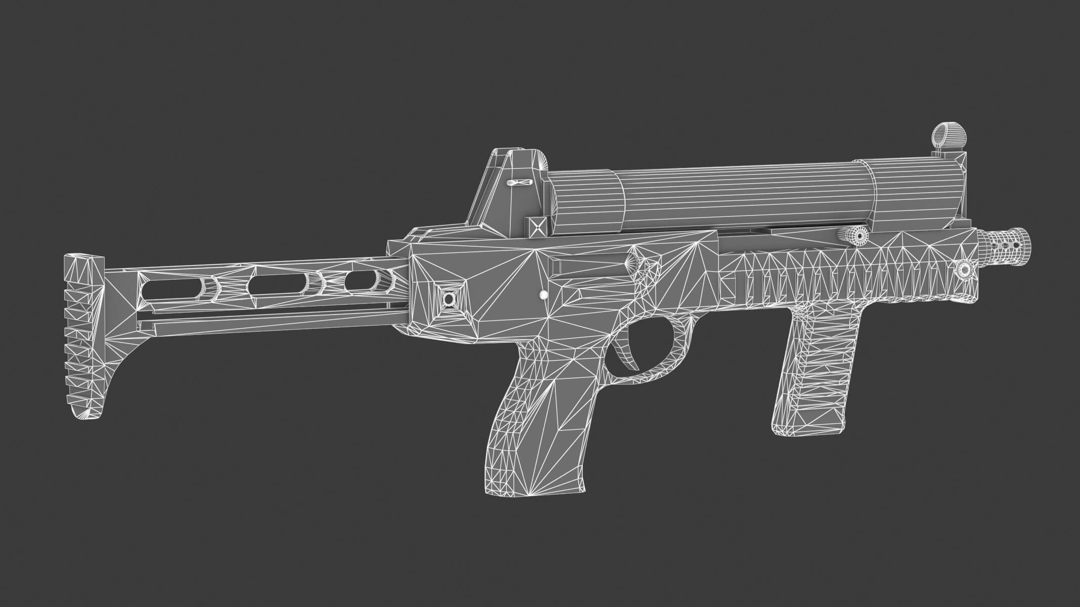 CF 05 Submachine Gun Low Poly - 3D Model by frezzy