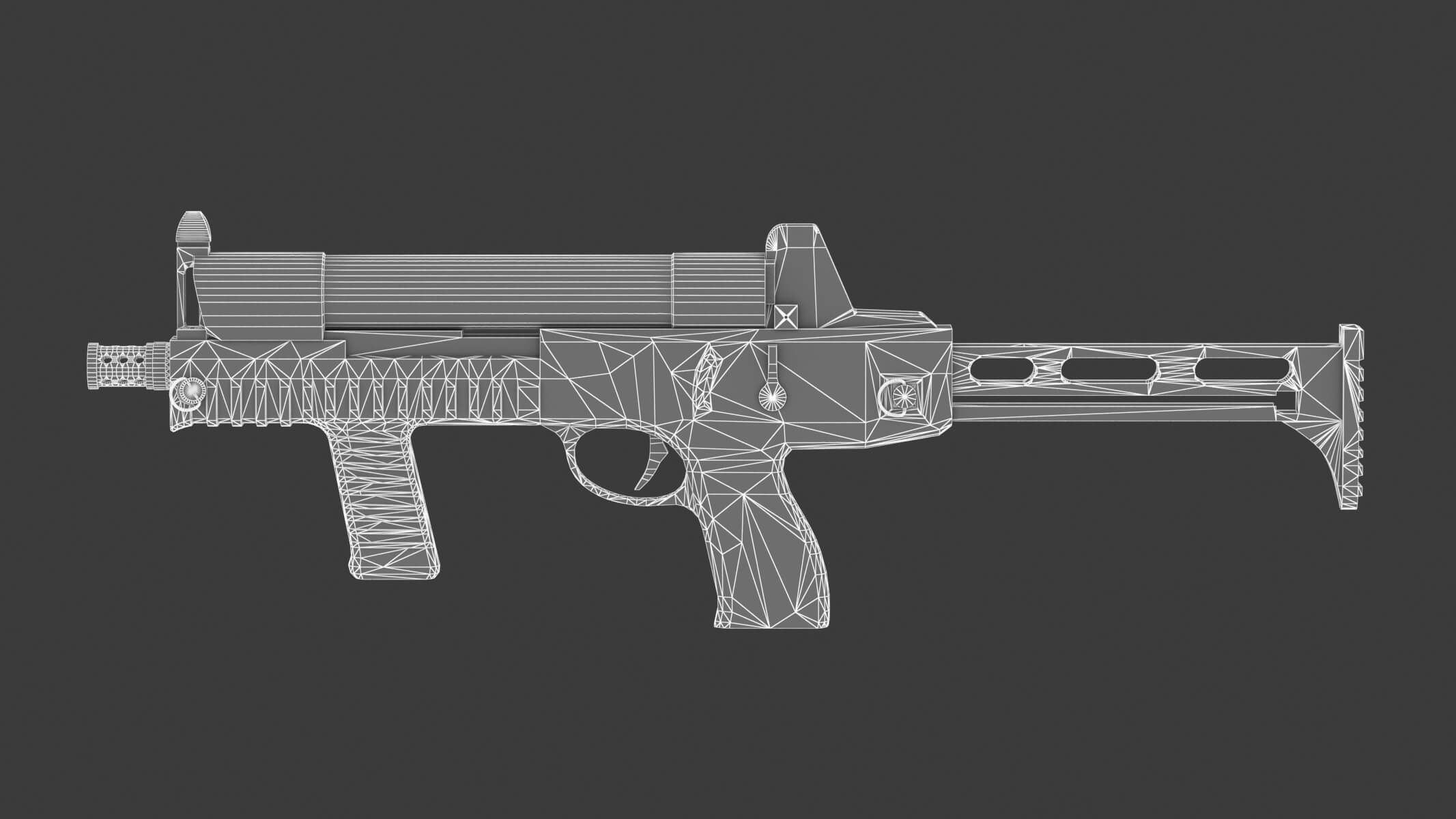 CF 05 Submachine Gun Low Poly - 3D Model by frezzy