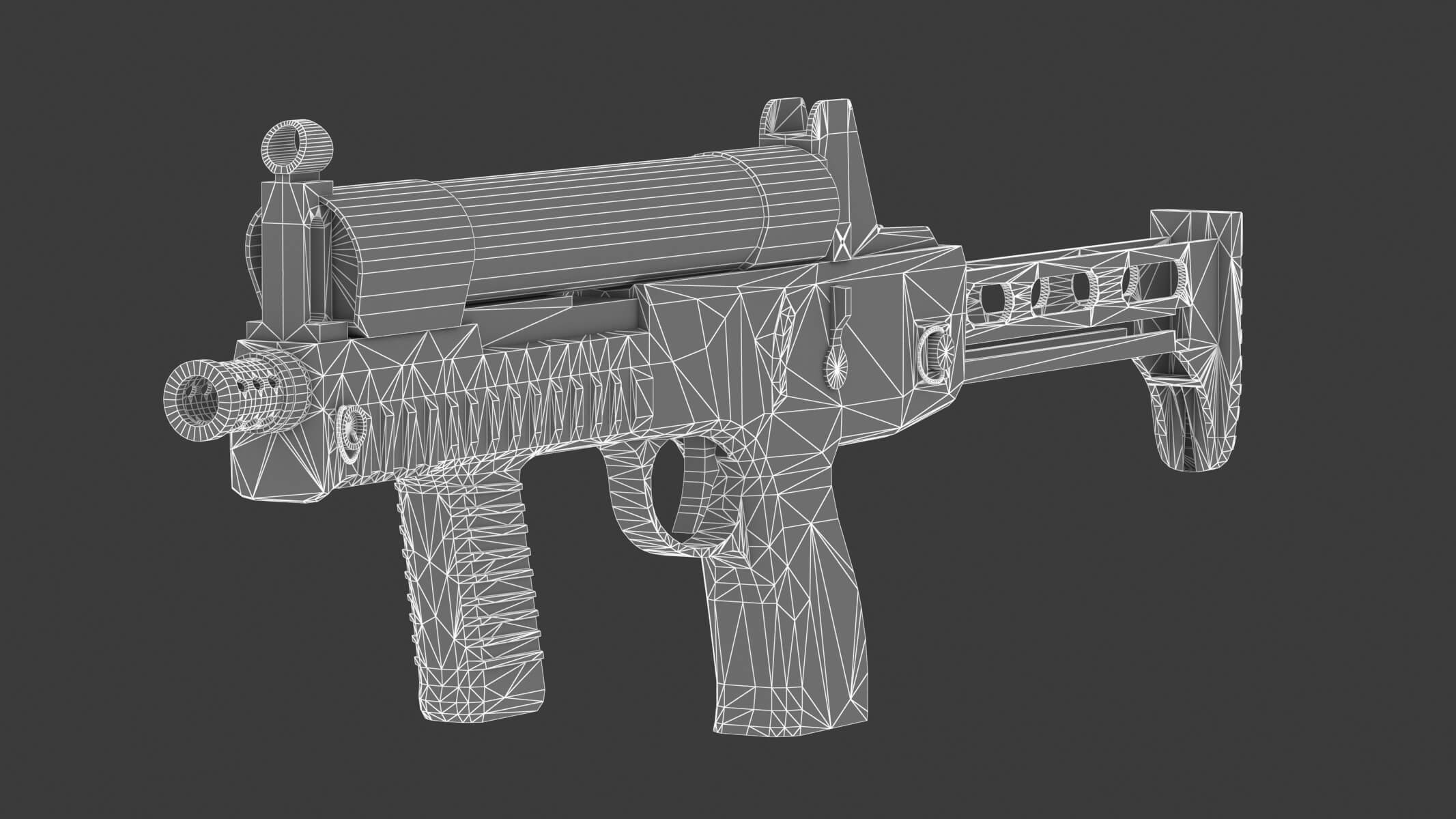 CF 05 Submachine Gun Low Poly - 3D Model by frezzy