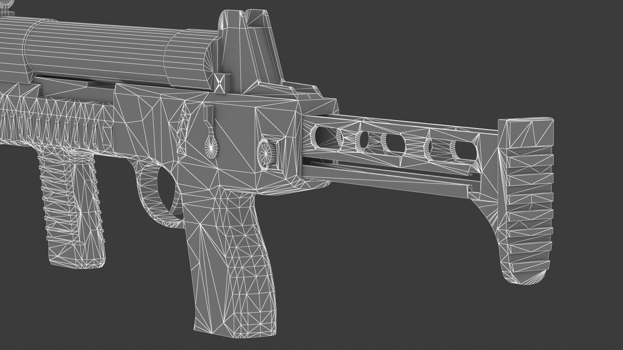 CF 05 Submachine Gun Low Poly - 3D Model by frezzy
