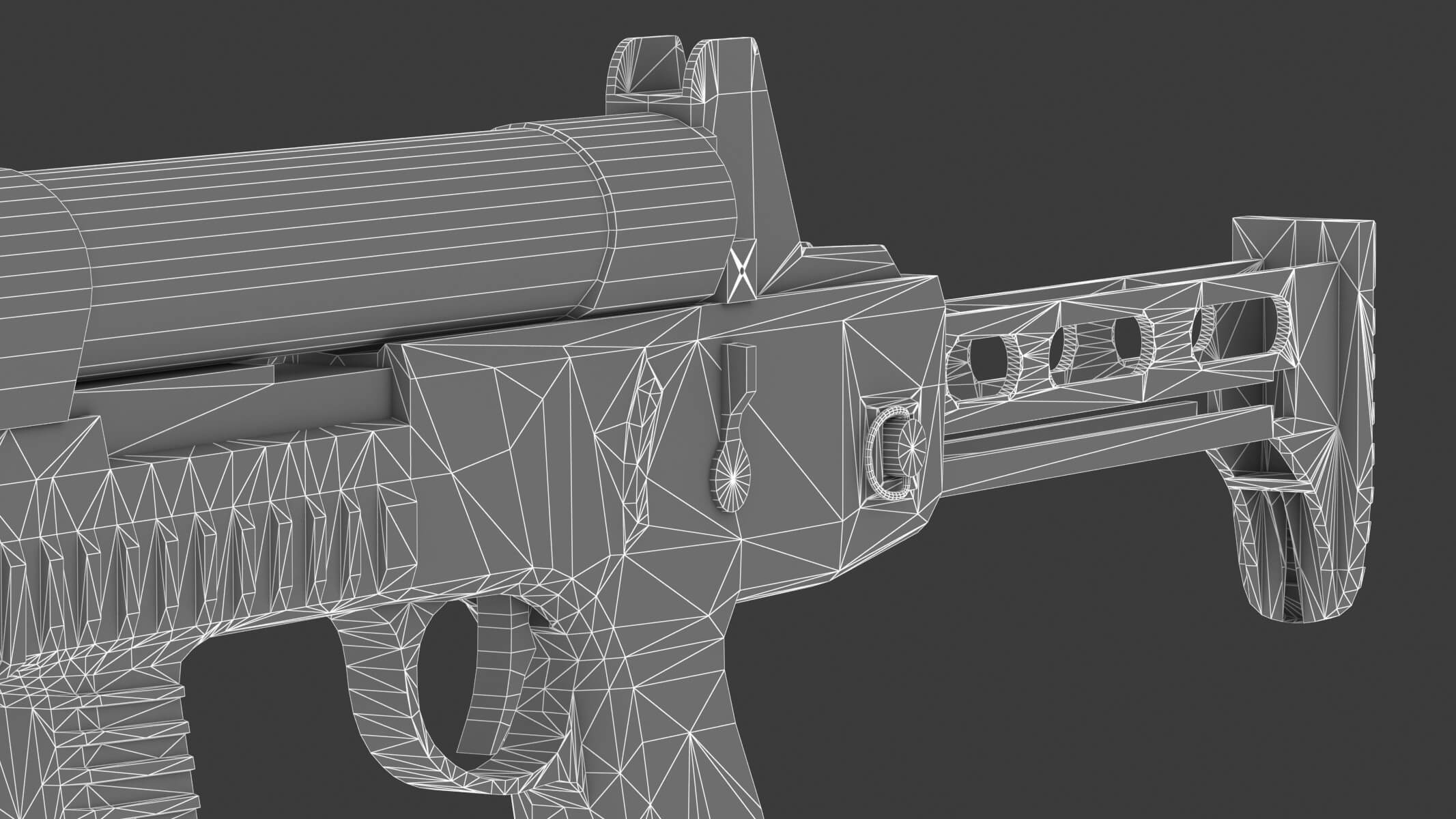 CF 05 Submachine Gun Low Poly - 3D Model by frezzy