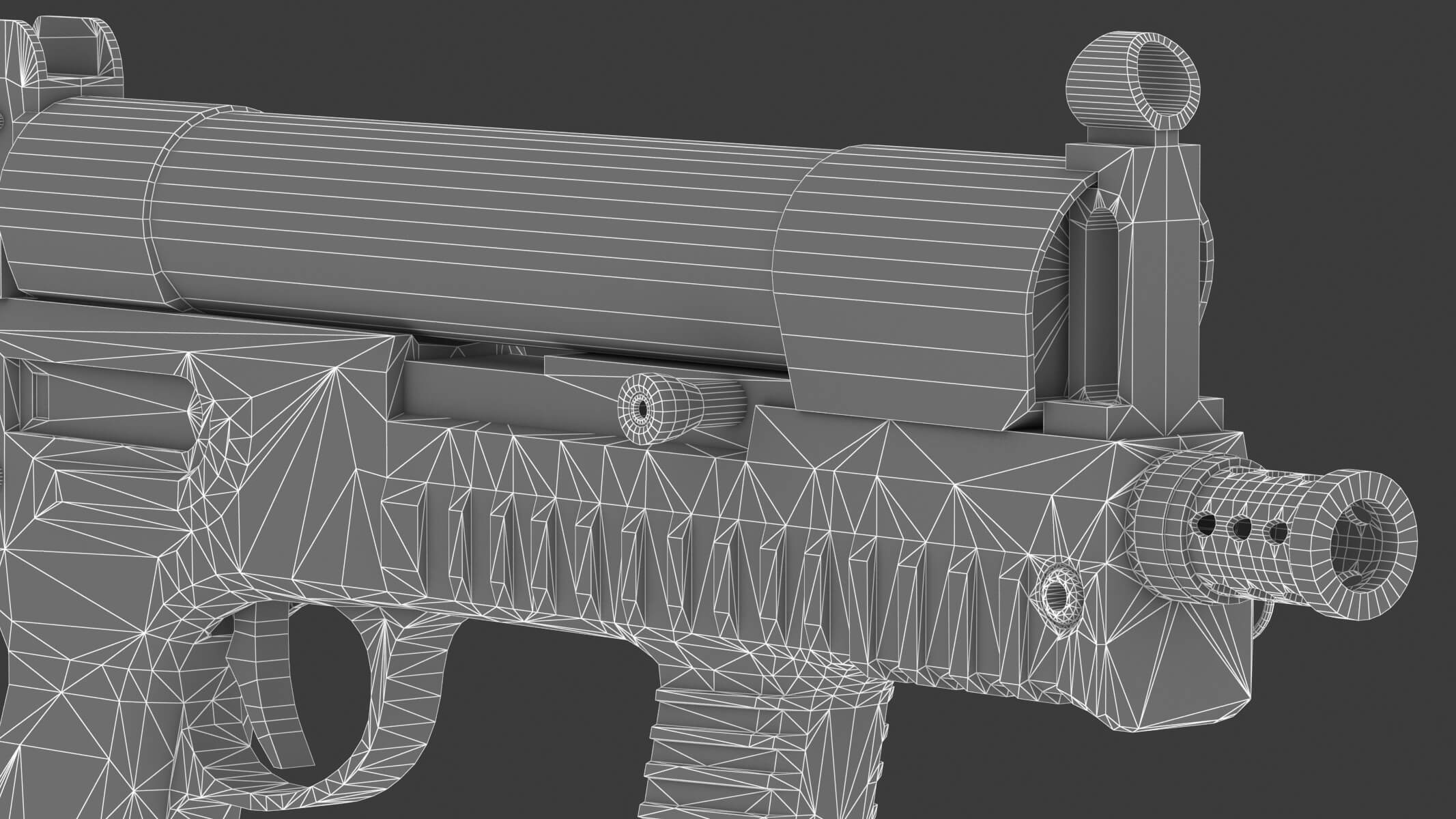 CF 05 Submachine Gun Low Poly - 3D Model by frezzy