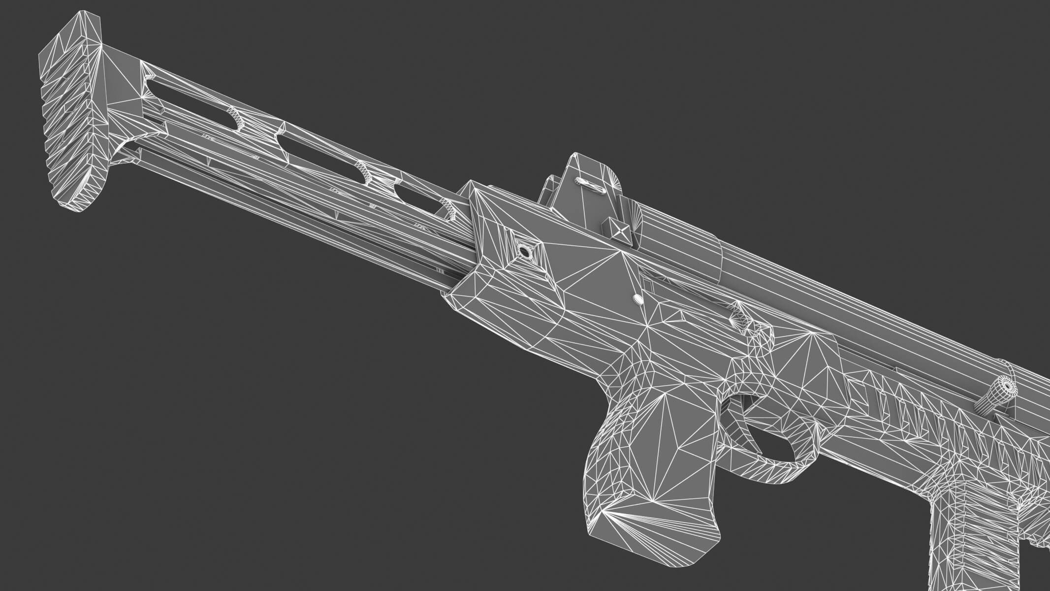 CF 05 Submachine Gun Low Poly - 3D Model by frezzy