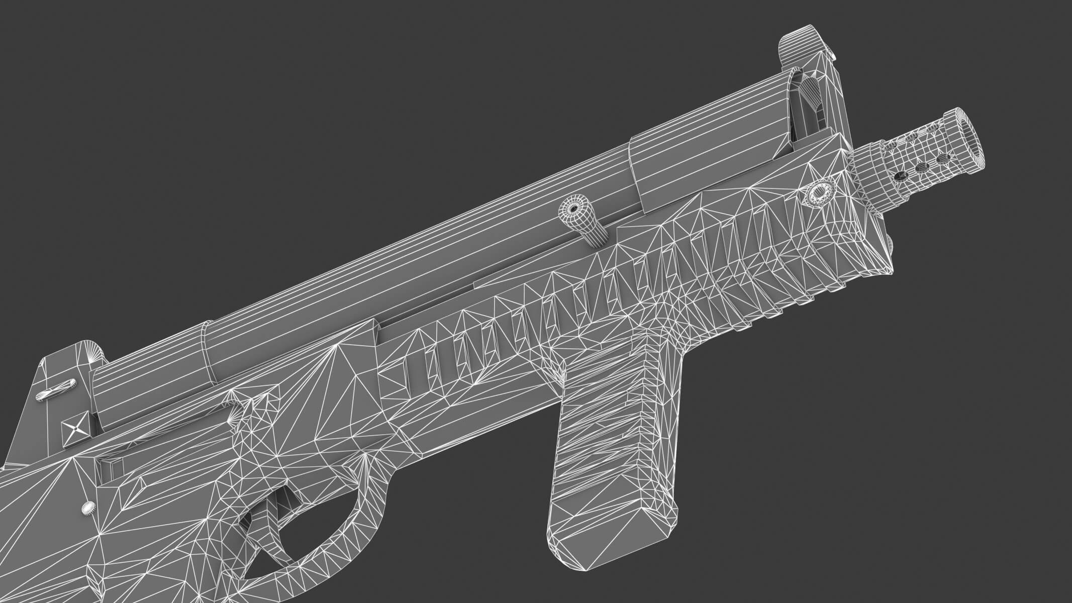 CF 05 Submachine Gun Low Poly - 3D Model by frezzy