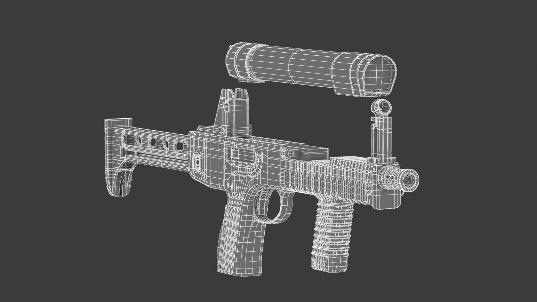 CF-05 Submachine Gun 3D Model by frezzy