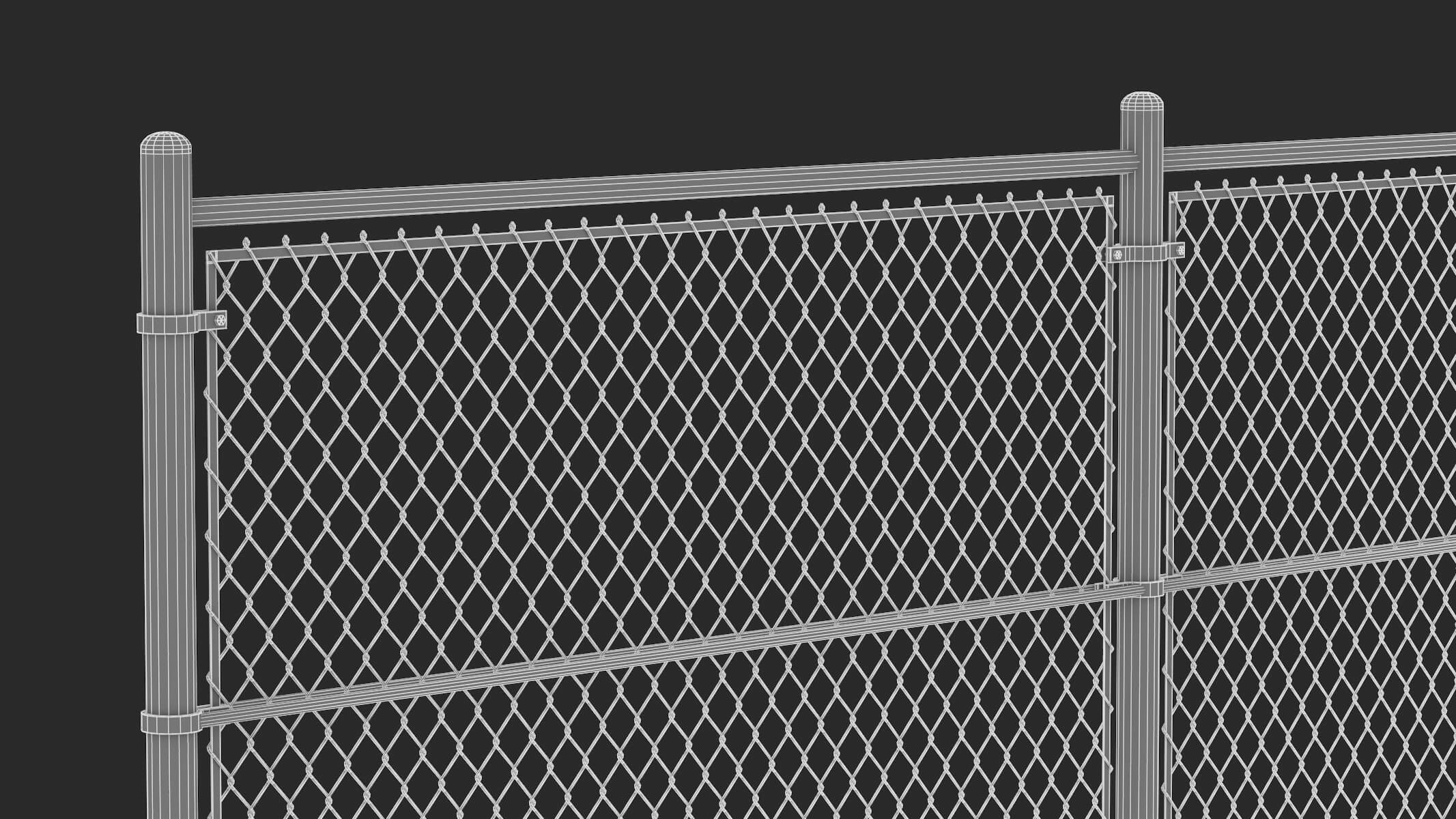Chain Link Fence - 3D Model by frezzy