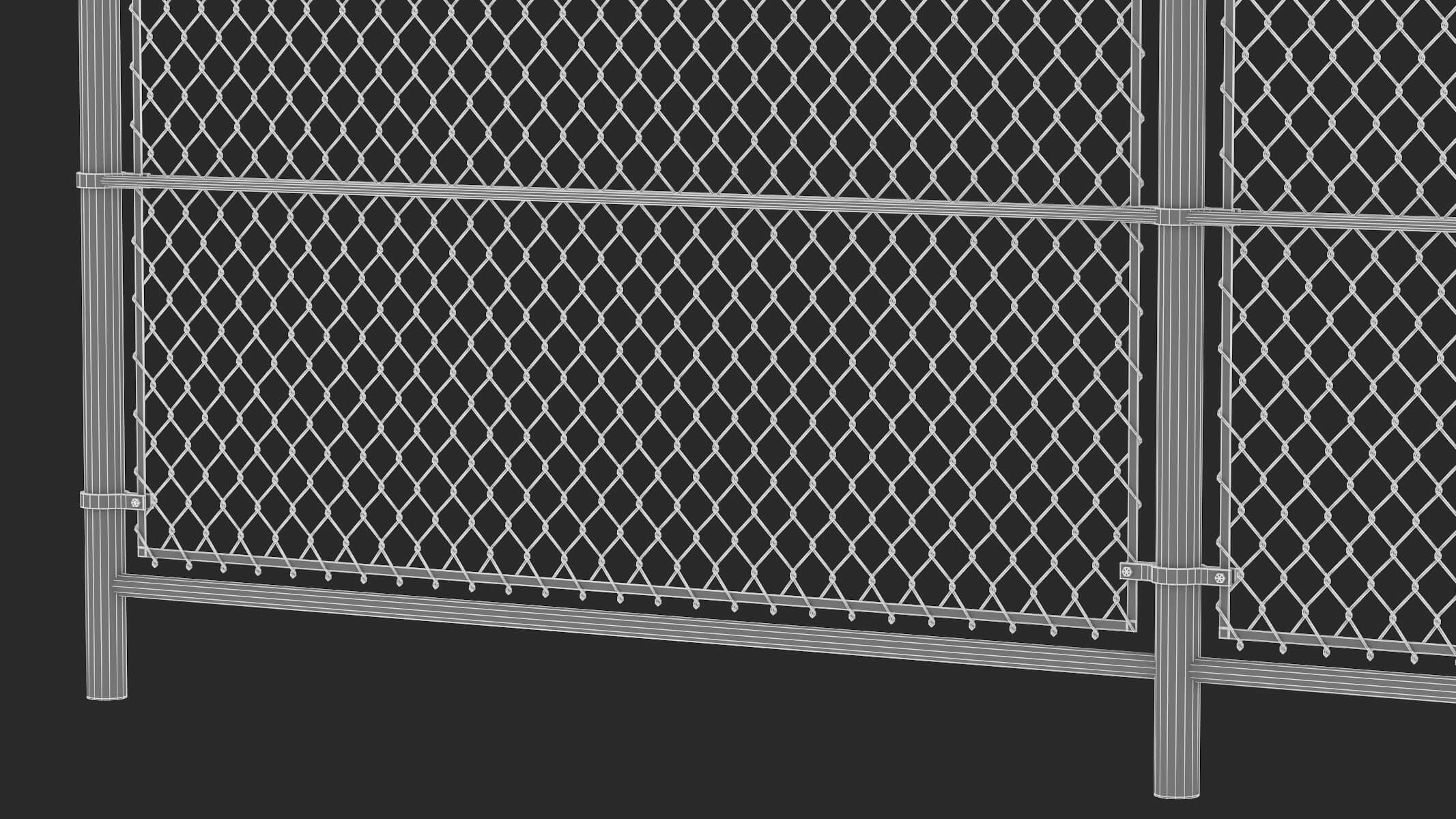 Chain Link Fence - 3D Model by frezzy