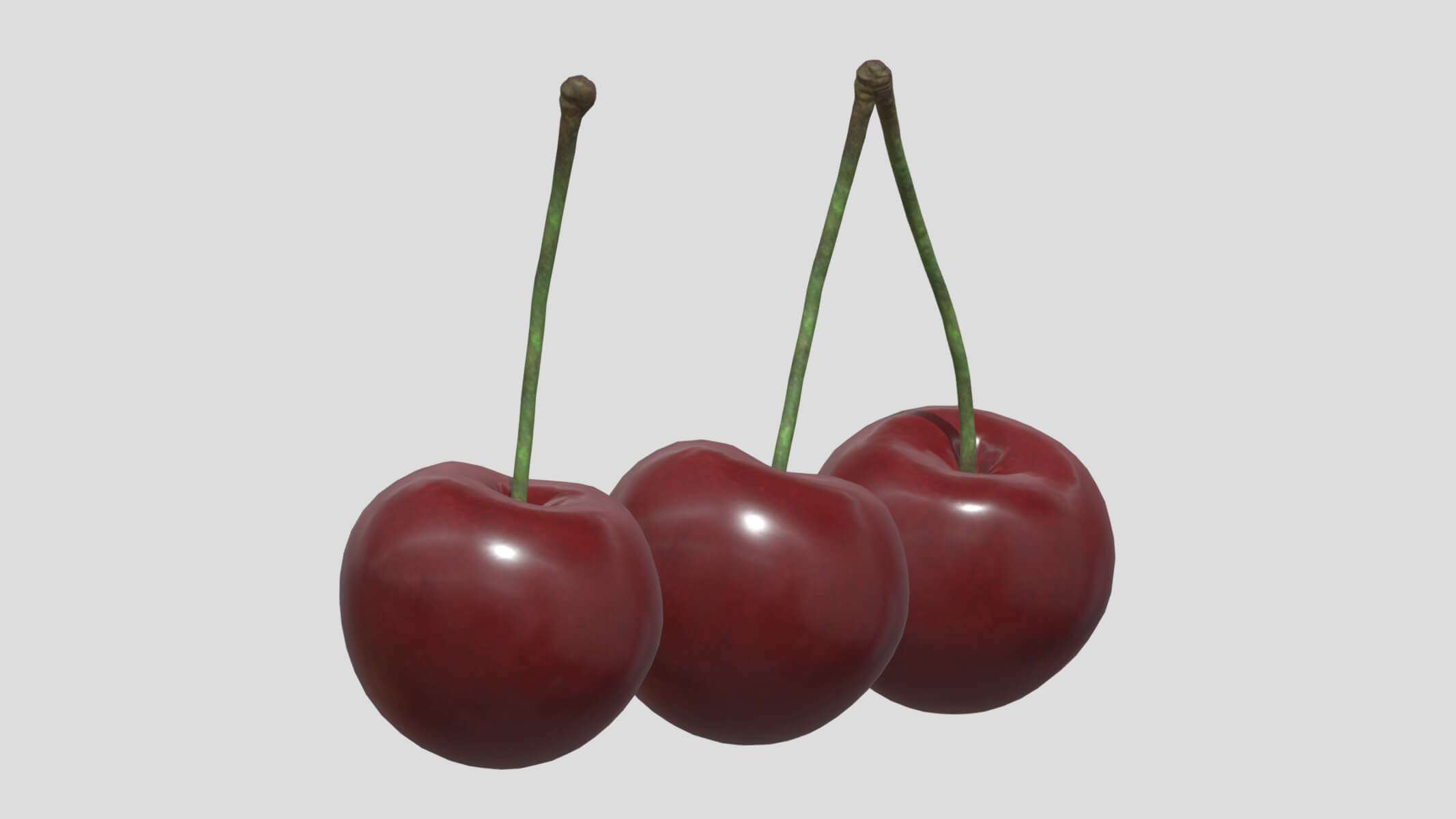 Cherry 01 Low Poly - 3D Model by frezzy