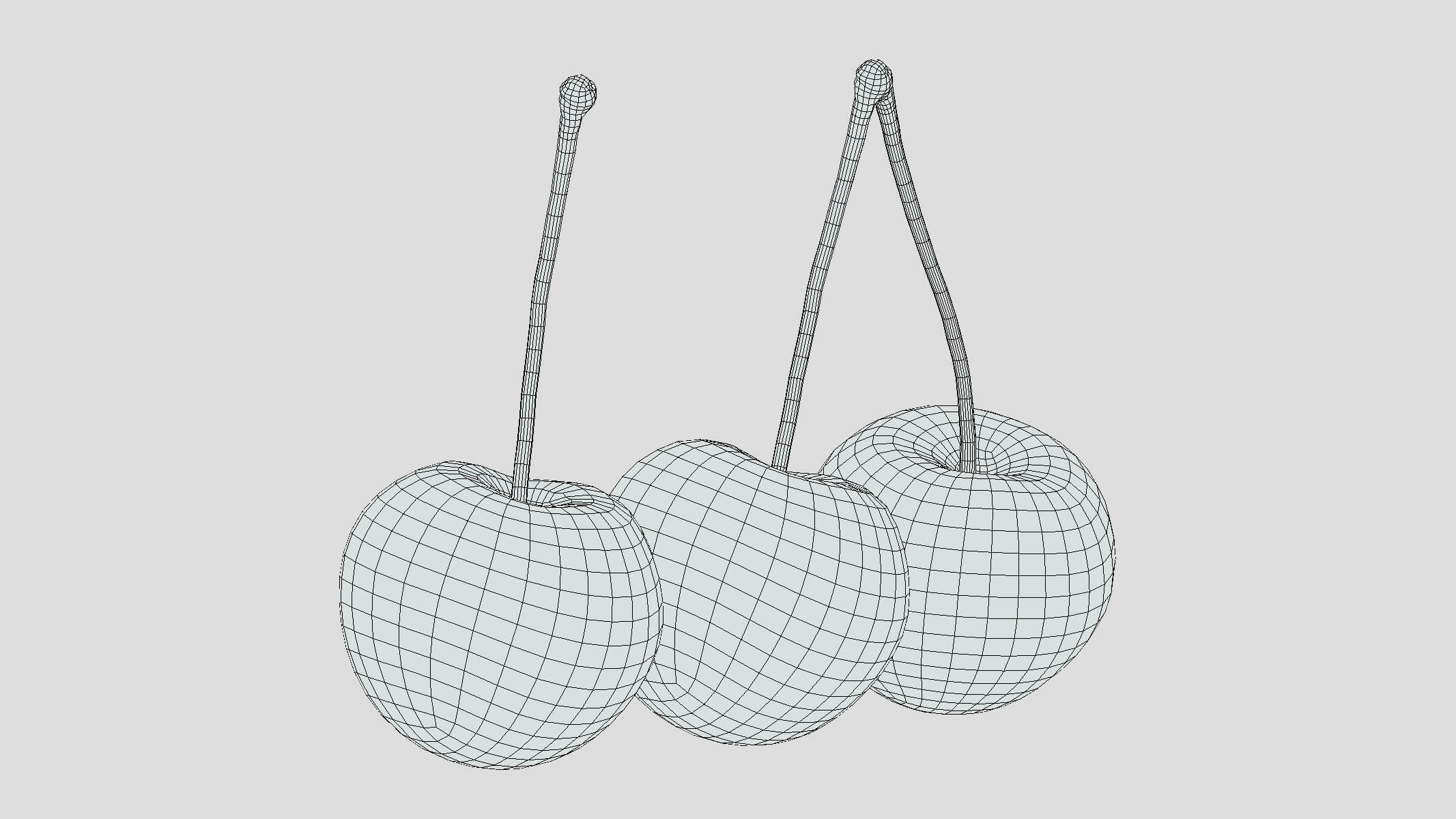 Cherry 01 Low Poly - 3D Model by frezzy