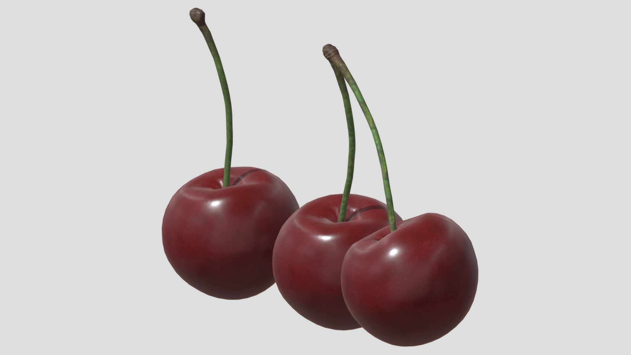 Cherry 01 Low Poly - 3D Model by frezzy