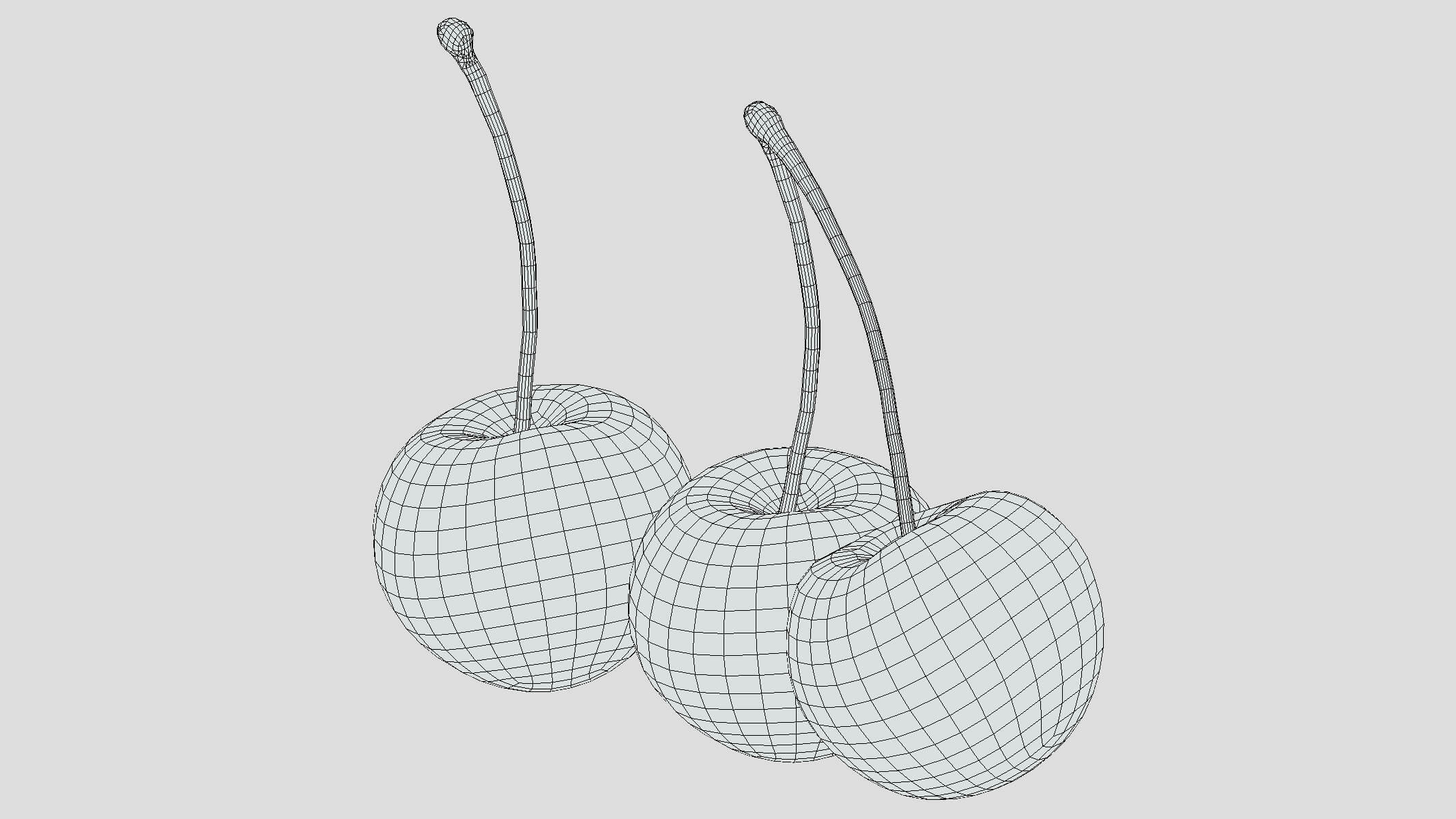 Cherry 01 Low Poly - 3D Model by frezzy