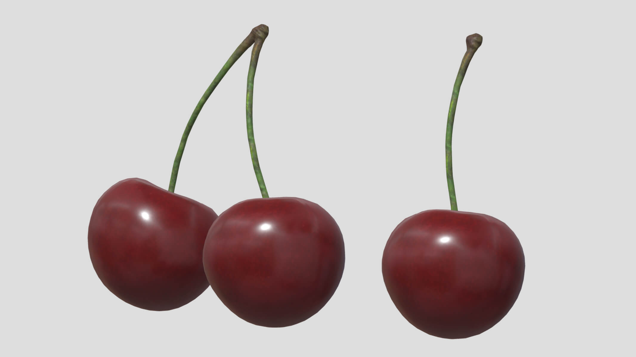 Cherry 01 Low Poly - 3D Model by frezzy