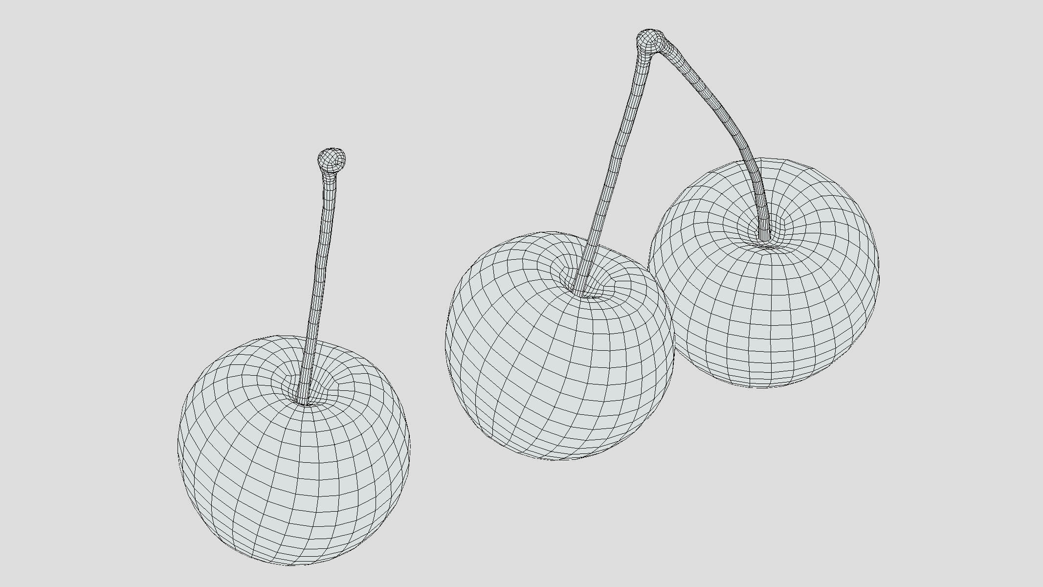 Cherry 01 Low Poly - 3D Model by frezzy