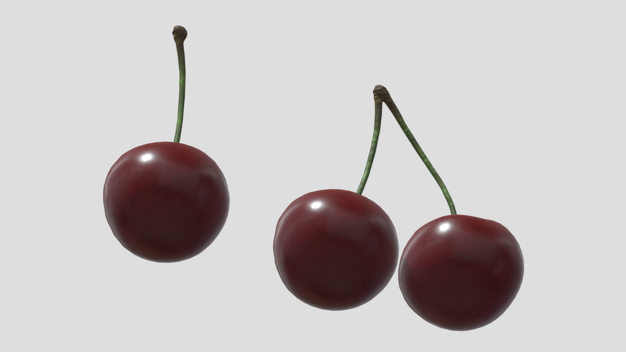 Cherry 01 Low Poly - 3D Model by frezzy