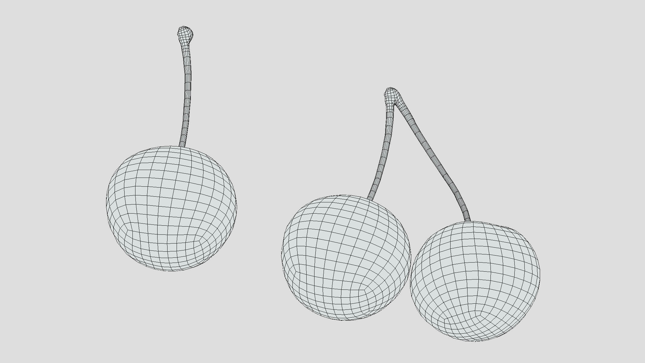 Cherry 01 Low Poly - 3D Model by frezzy