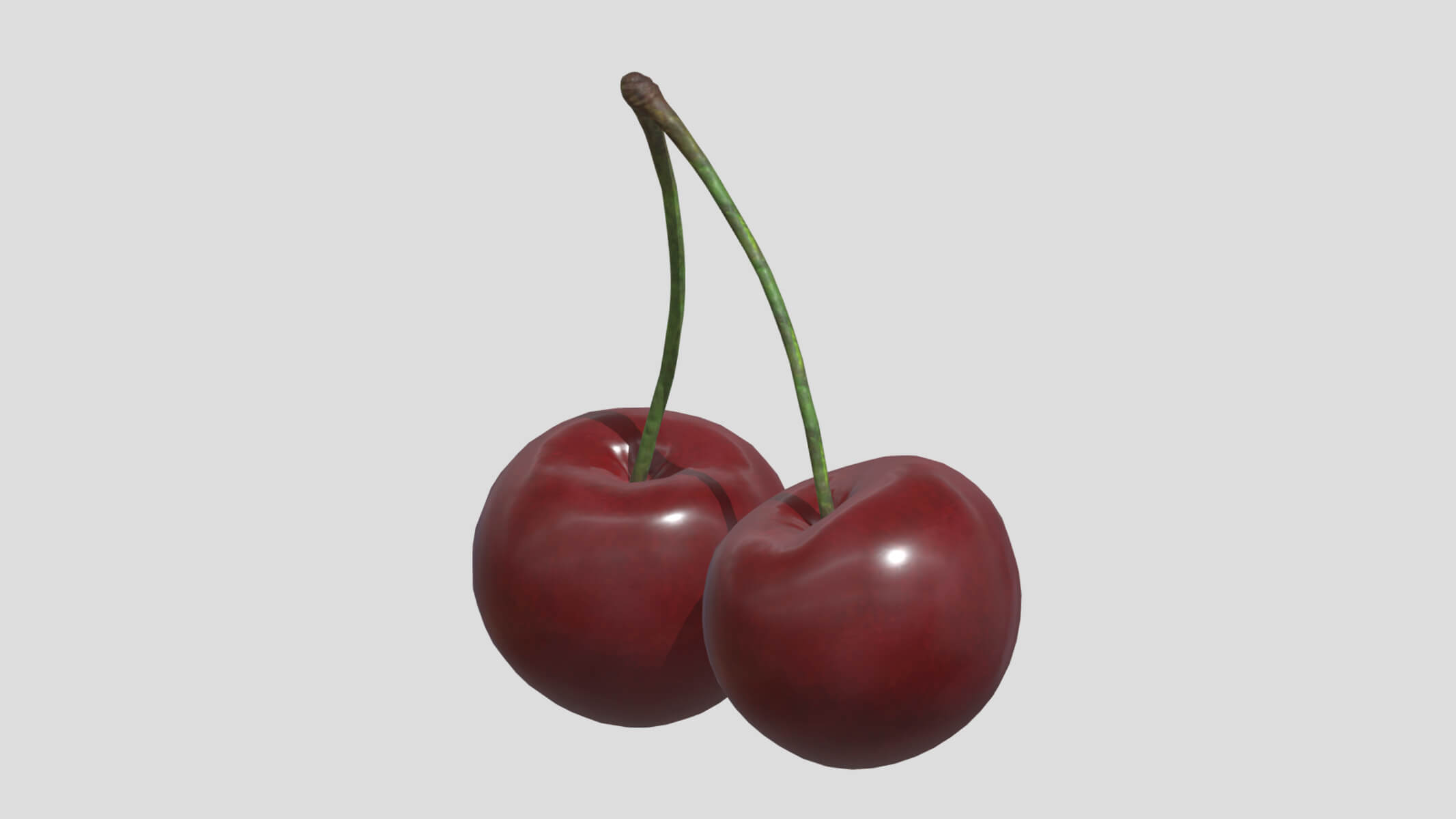 Cherry 02 Low Poly - 3D Model by frezzy