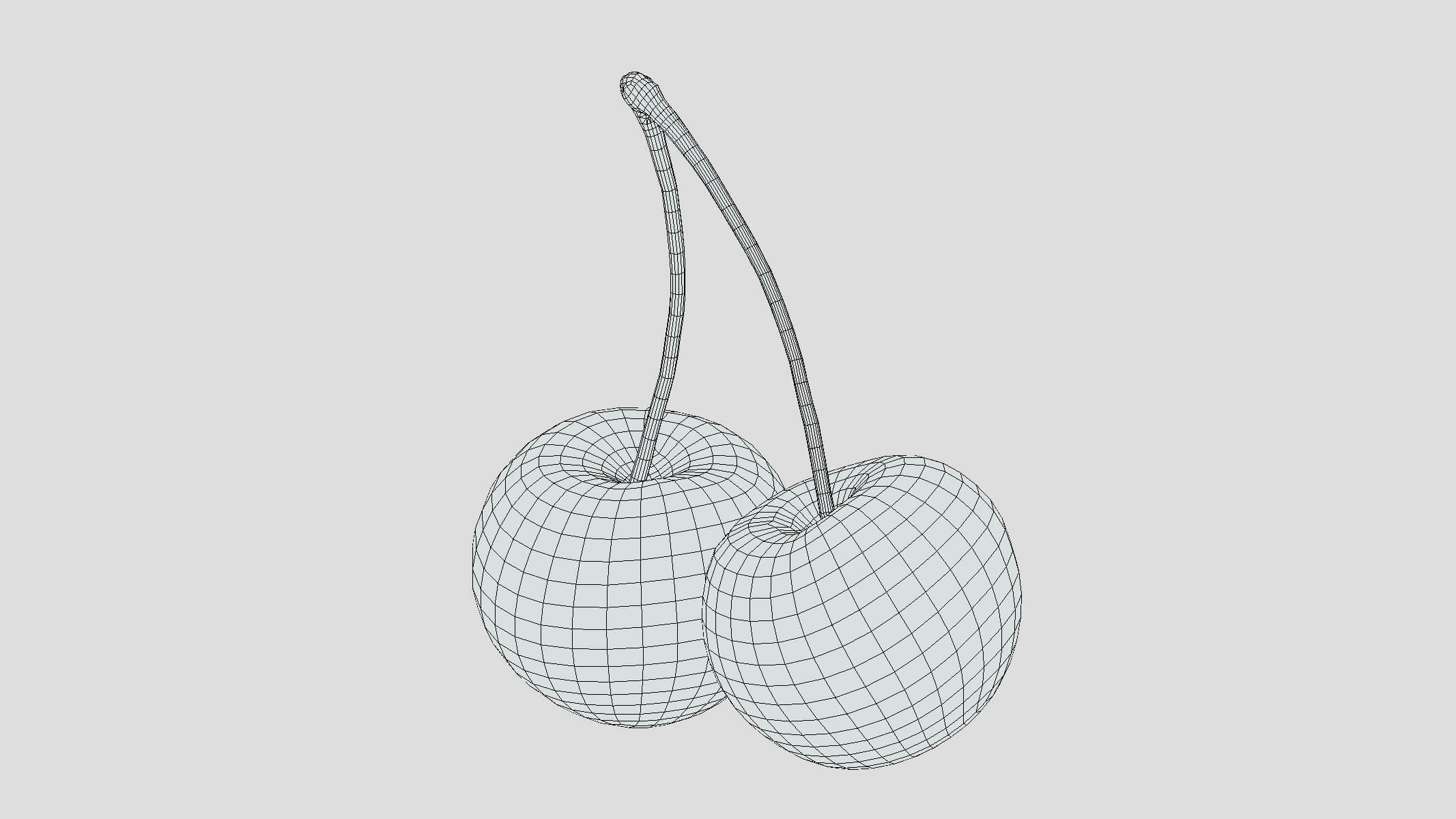 Cherry 02 Low Poly - 3D Model by frezzy