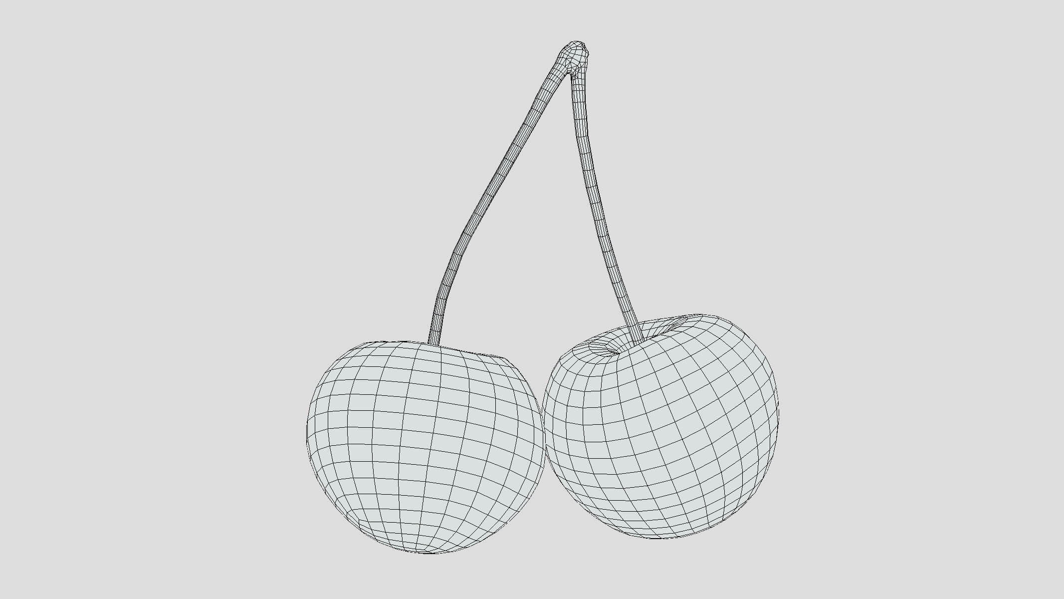 Cherry 02 Low Poly - 3D Model by frezzy