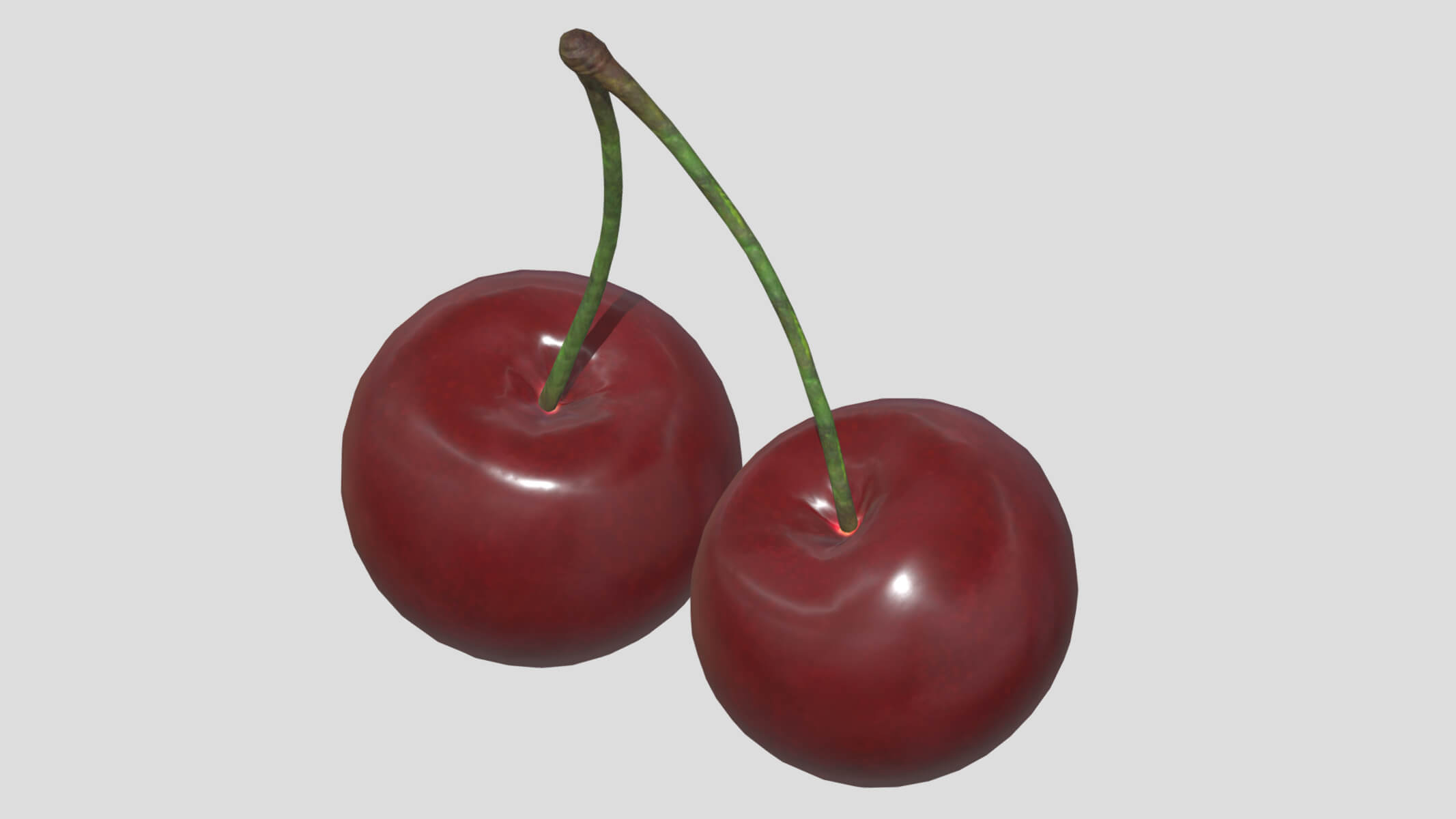 Cherry 02 Low Poly - 3D Model by frezzy