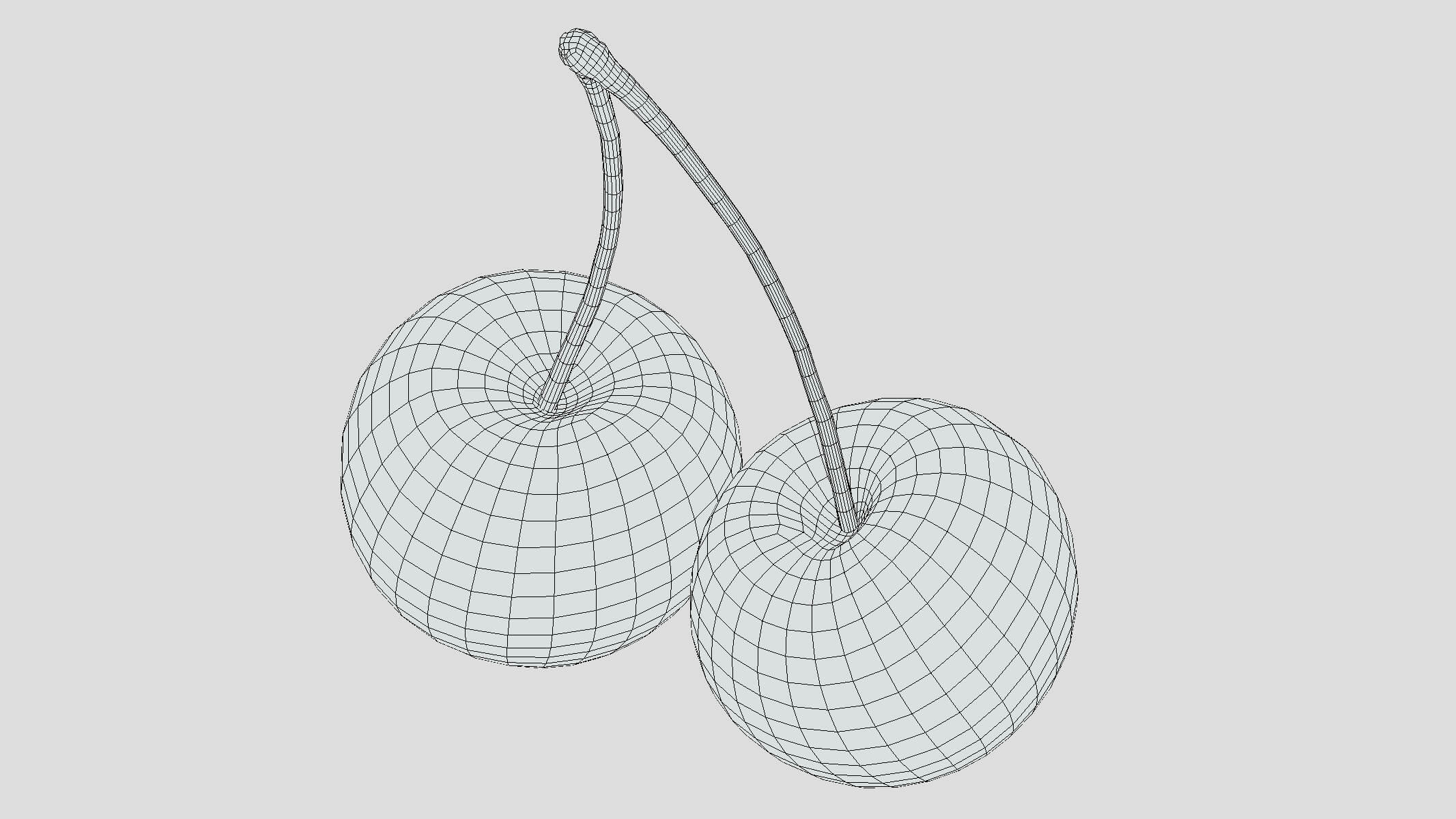 Cherry 02 Low Poly - 3D Model by frezzy