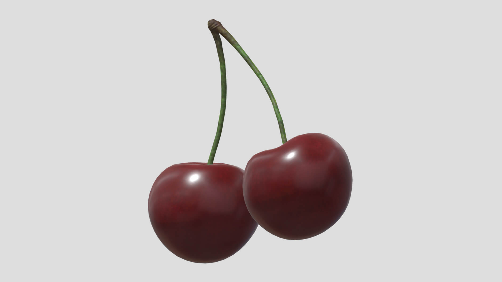 Cherry 02 Low Poly - 3D Model by frezzy