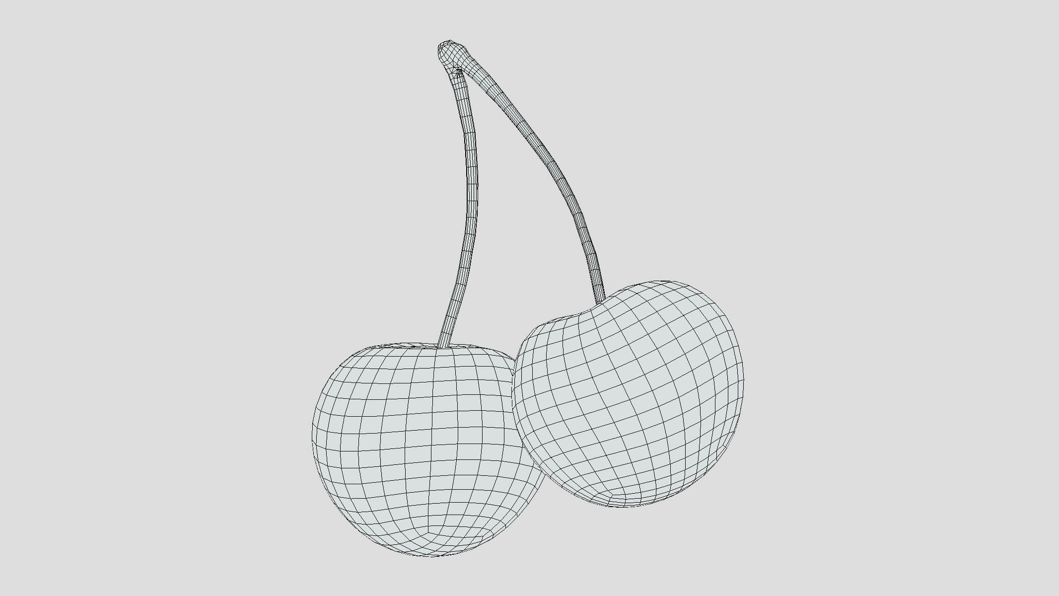 Cherry 02 Low Poly - 3D Model by frezzy