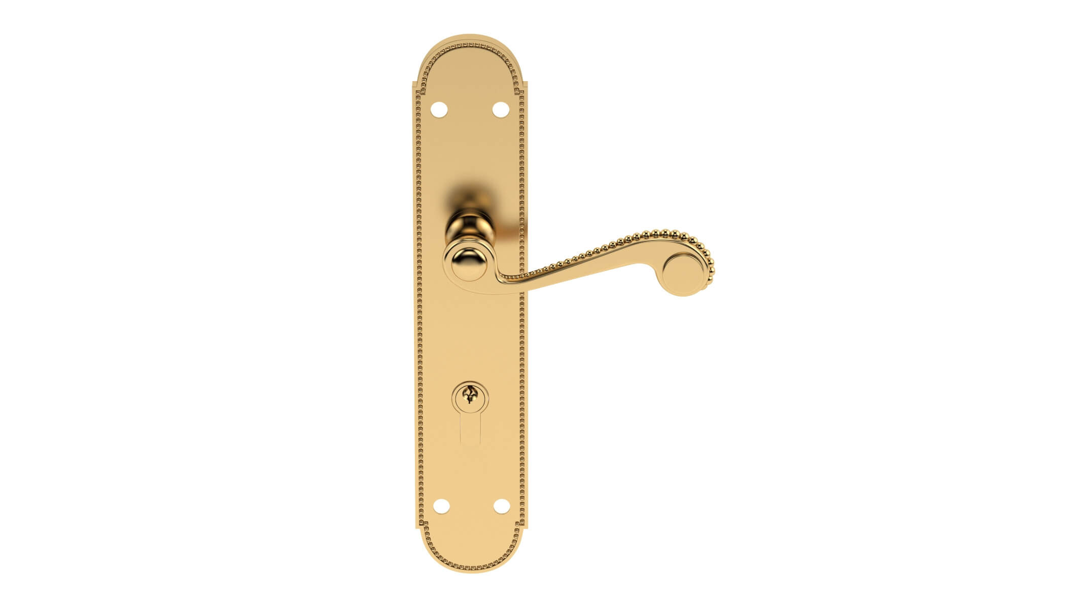 Chesham Door Handle Brass - 3D Model by frezzy