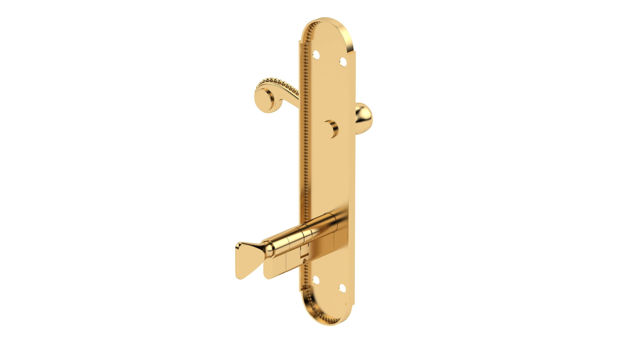 Chesham Door Handle Brass - 3D Model by frezzy
