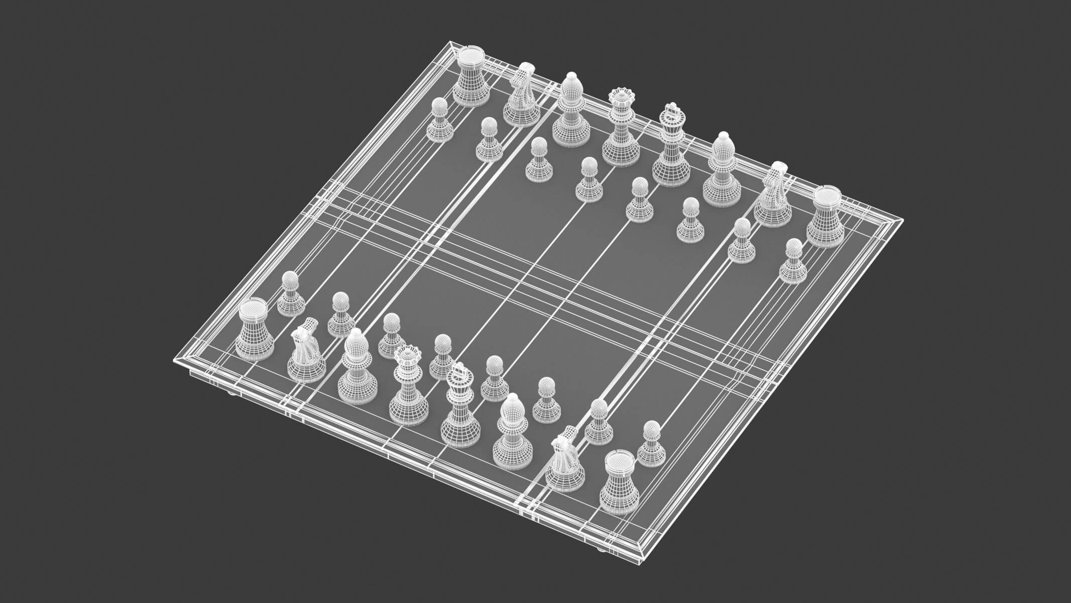 Chess Board - 3D Model by frezzy